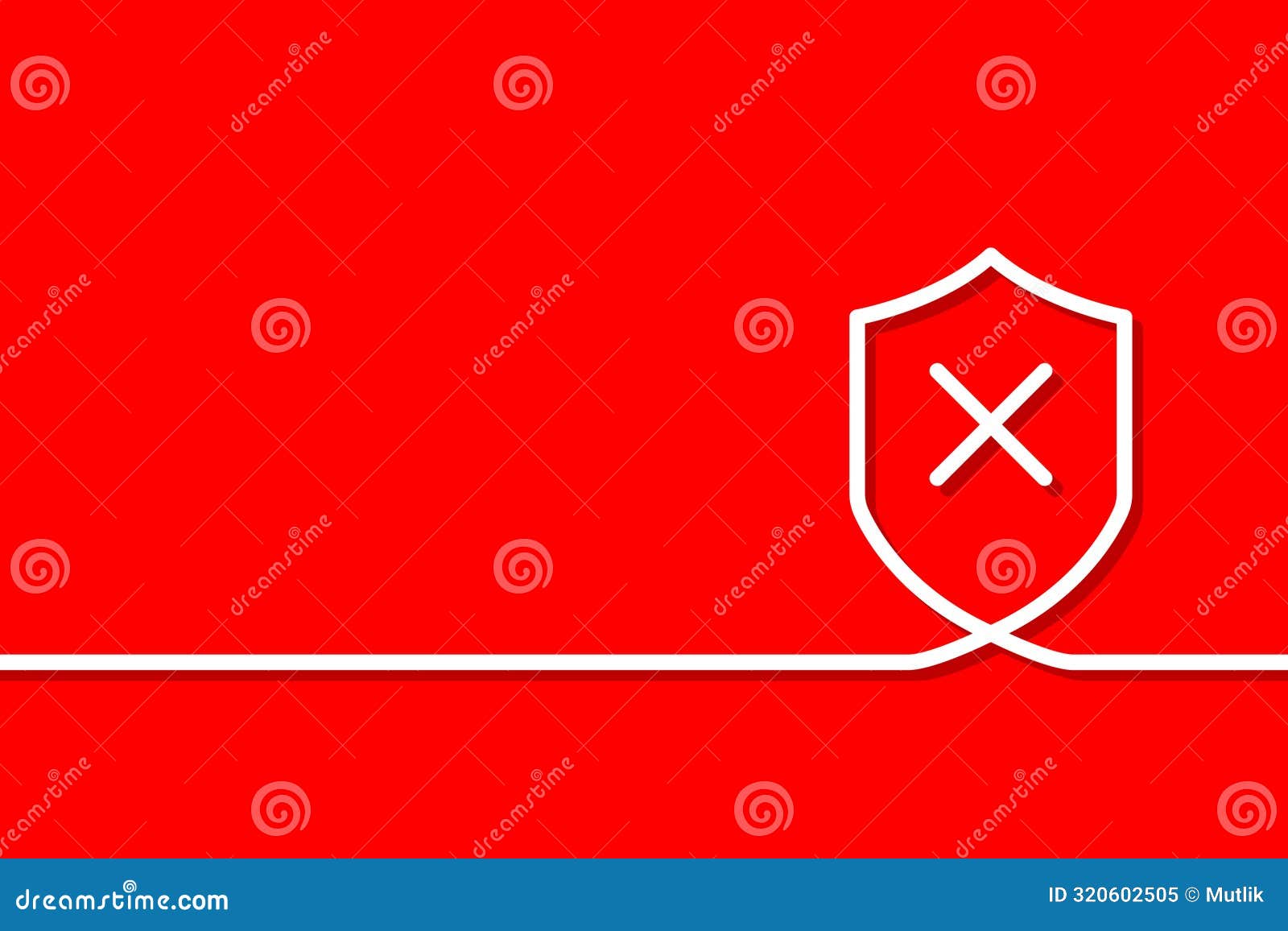 Shield Icon on a Red Background Stock Vector - Illustration of design ...