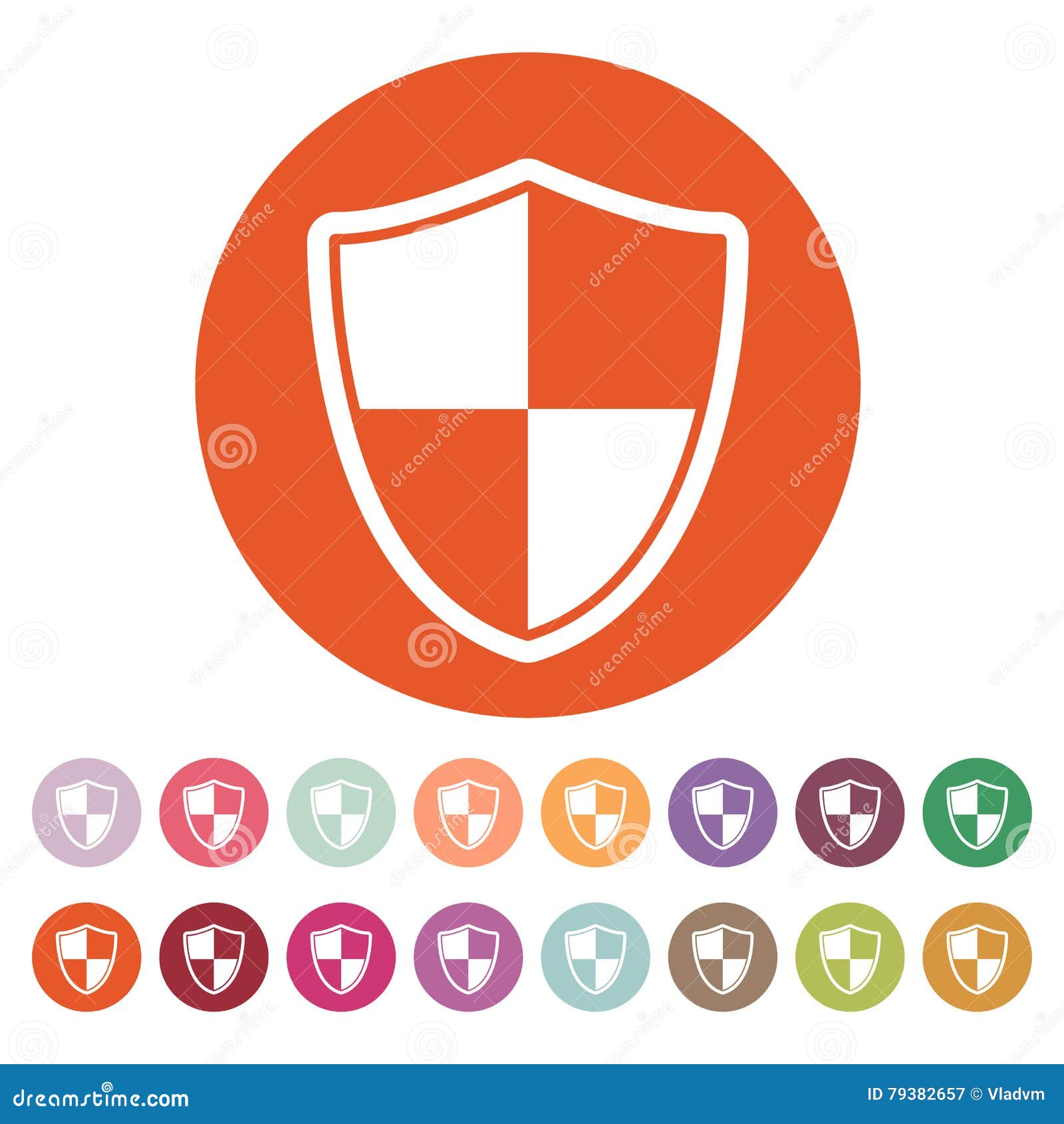 The Shield Icon. Security and Safety, Firewall Symbol Stock Vector ...