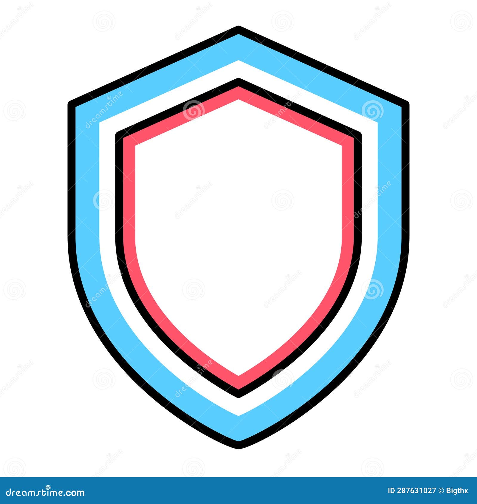 Shield Icon. Security Vector Icon Collection. Protection Logo with Blue ...
