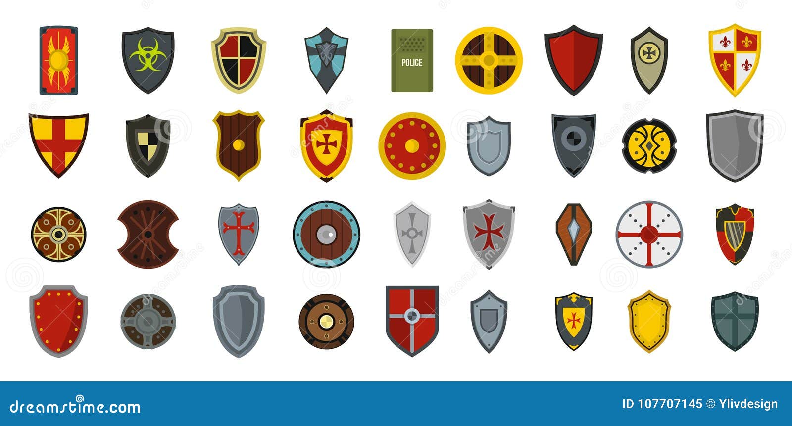 Shield Icon In Trendy Flat Style Design With Modern Line Waves. Shield ...