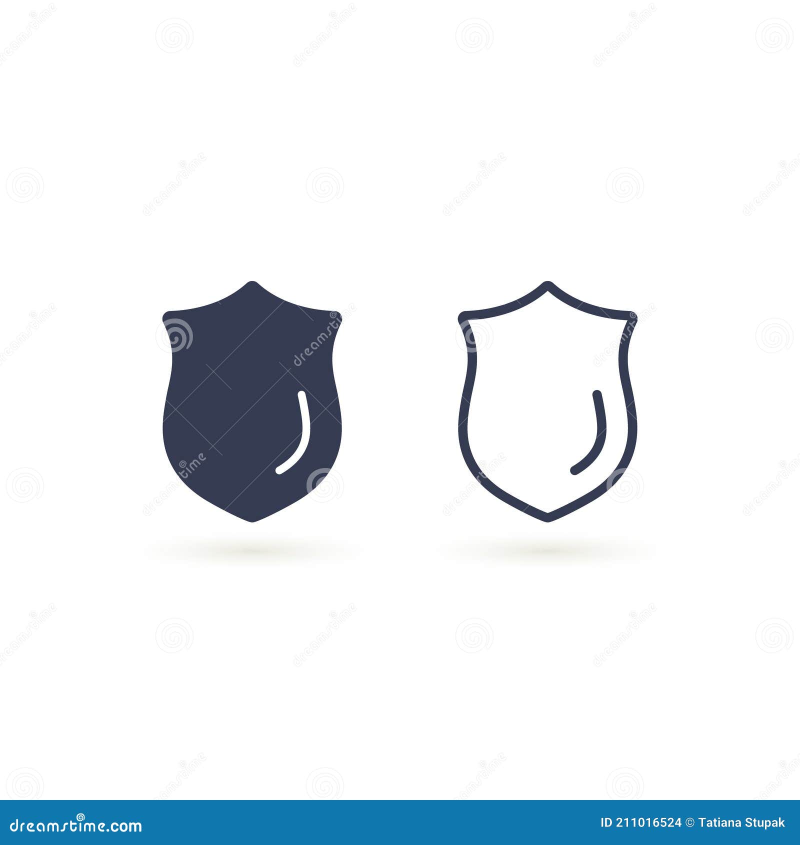 Shield Icon Set, Vector Flat Design Isolated Simple Symbol Stock Vector ...