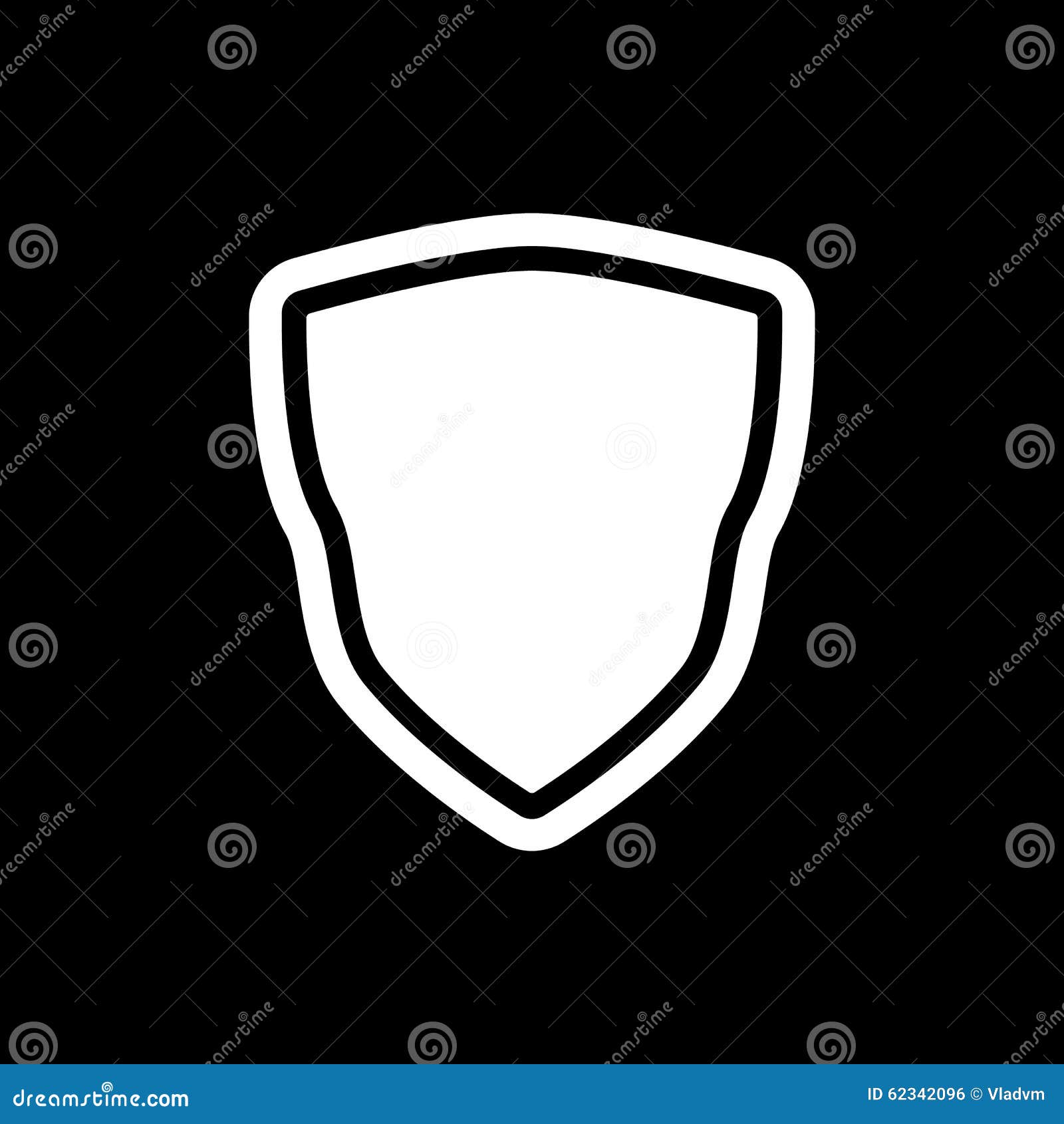 The Shield Icon. Shield Symbol Stock Illustration - Illustration of ...
