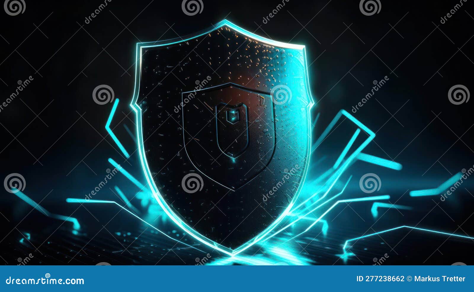A Shield Icon Representing a Firewall Protecting Against Cyber Attacks ...