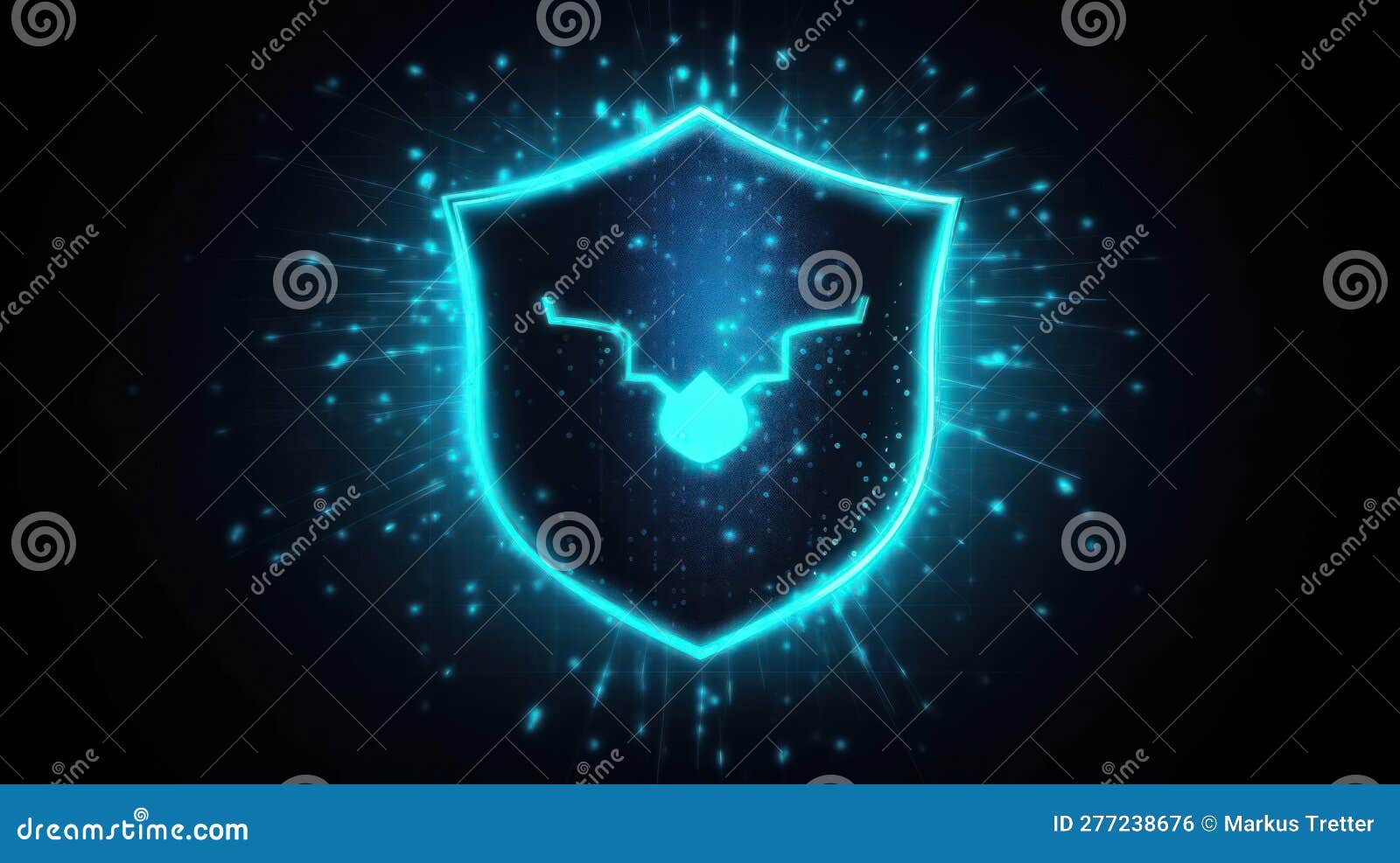 A Shield Icon Representing a Firewall Protecting Against Cyber Attacks ...