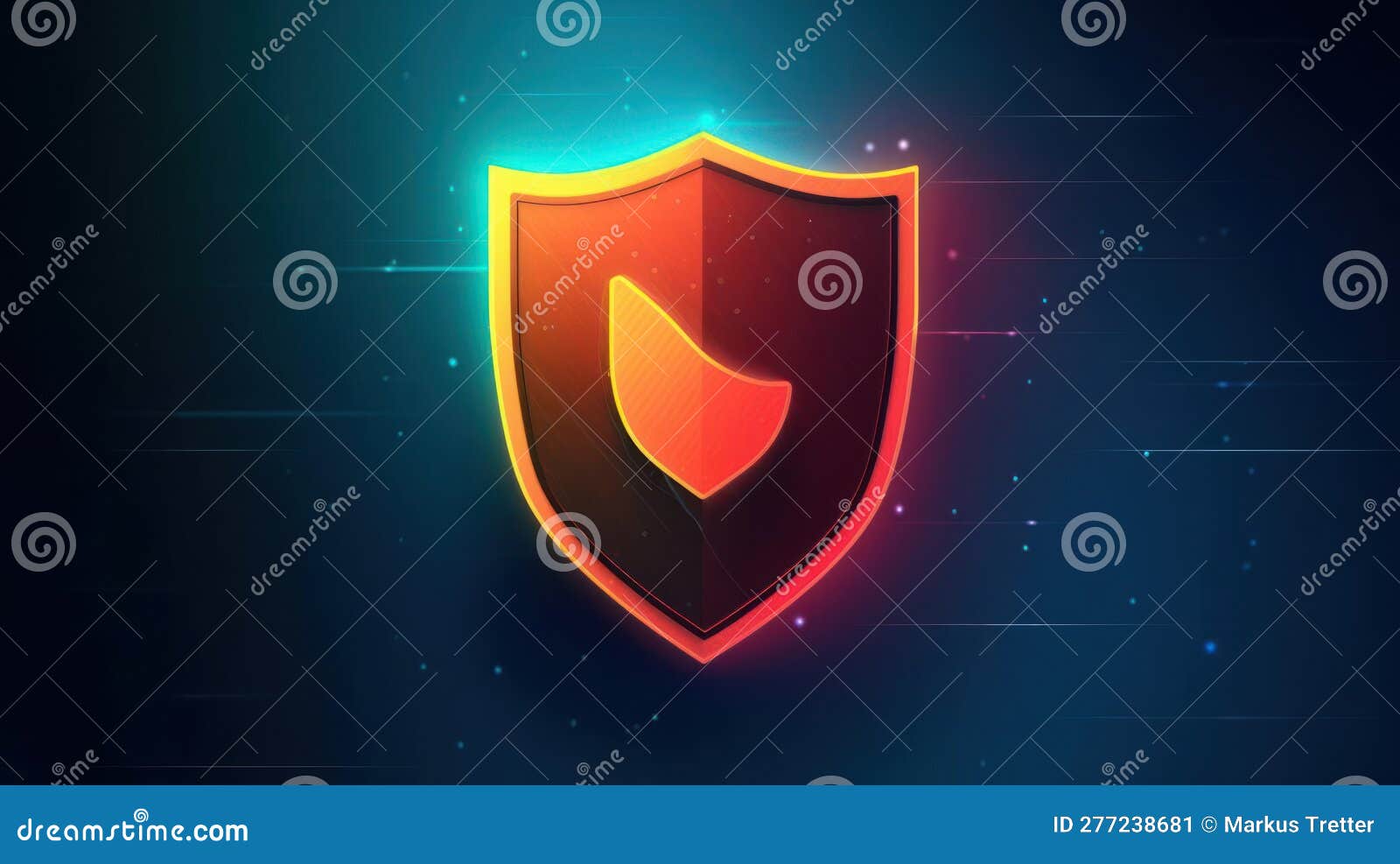 A Shield Icon Representing a Firewall Protecting Against Cyber Attacks ...