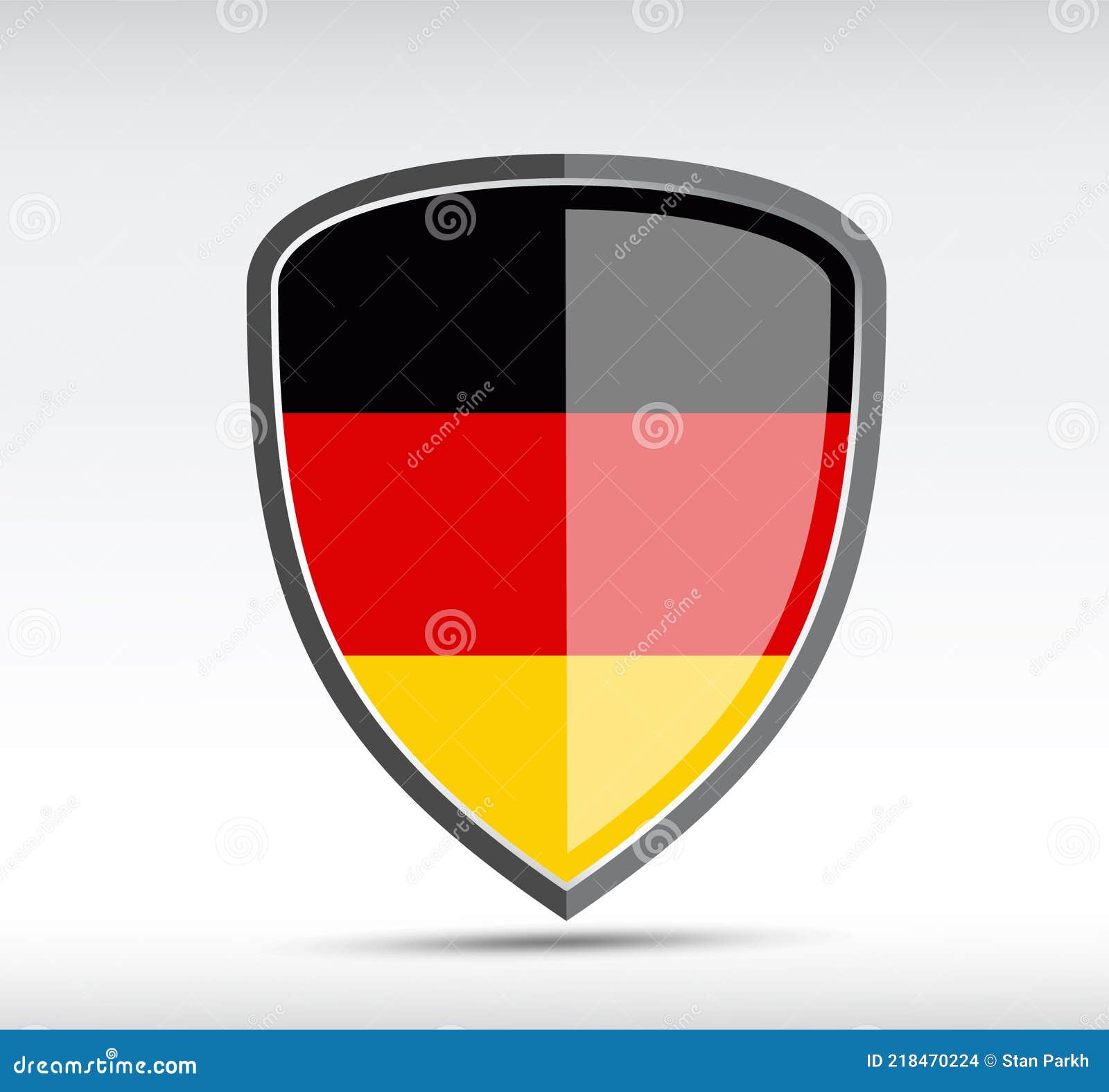 Shield Icon with State Flag of Germany Stock Vector - Illustration of ...