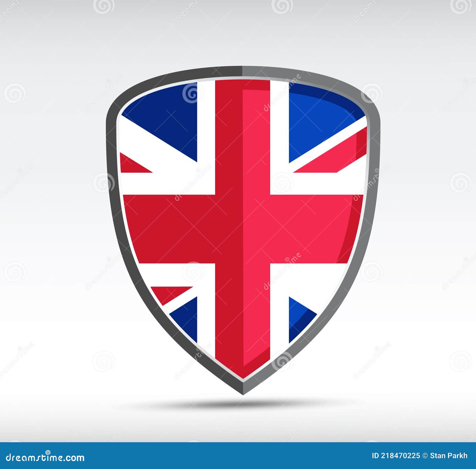 Shield Icon with State Flag of Great Britain Stock Vector ...