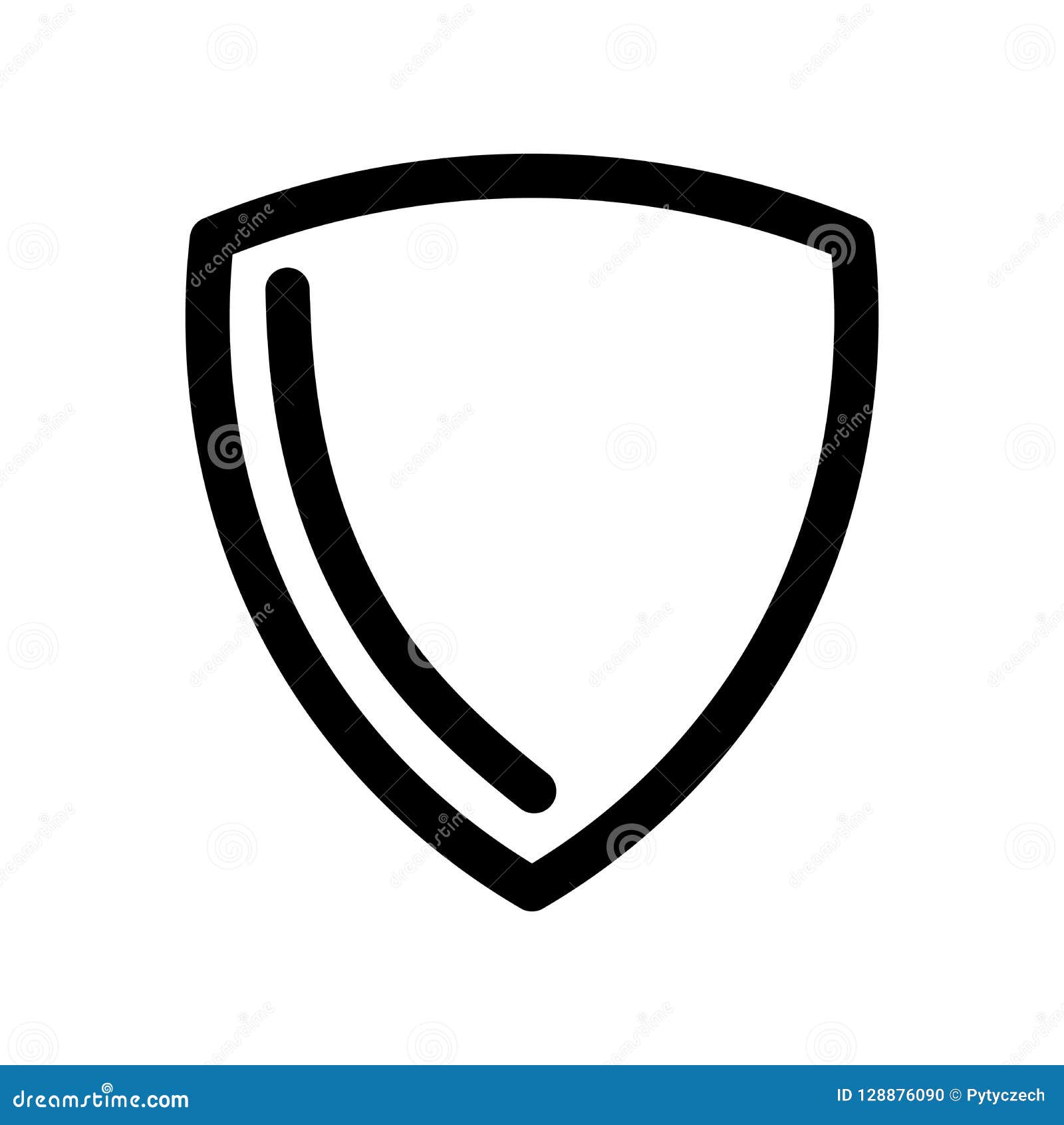 Shield Icon. Symbol of Security, Safety and Protection. Outline Modern ...