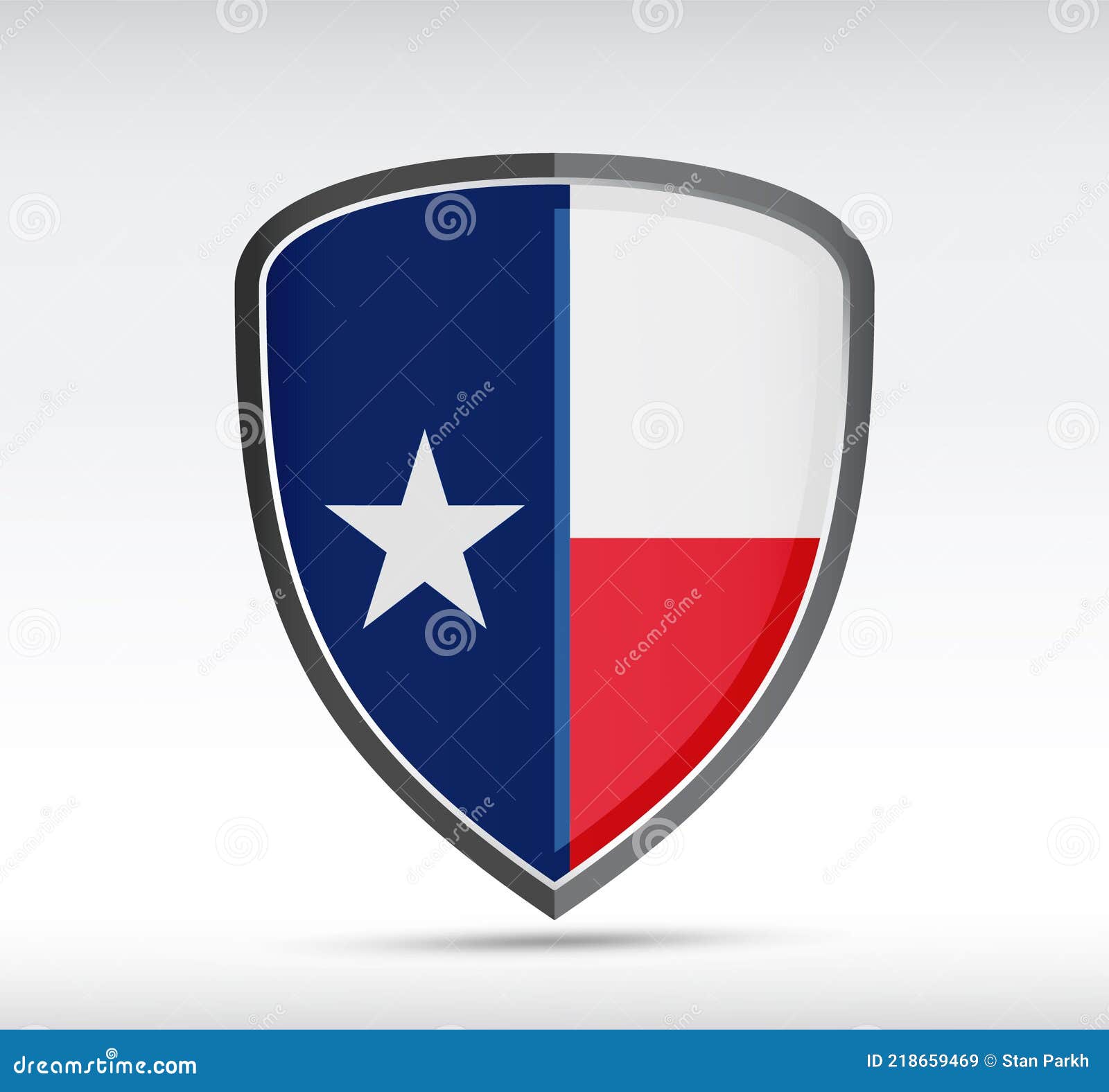 Shield Icon with Texas State Flag Stock Vector - Illustration of coat ...