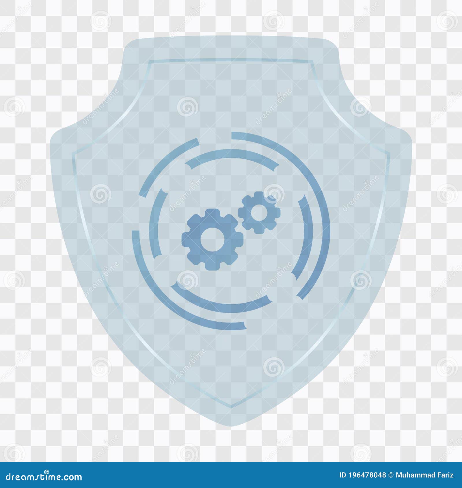 Shield Icon And Transparent System Settings. Safety, Security Vector ...