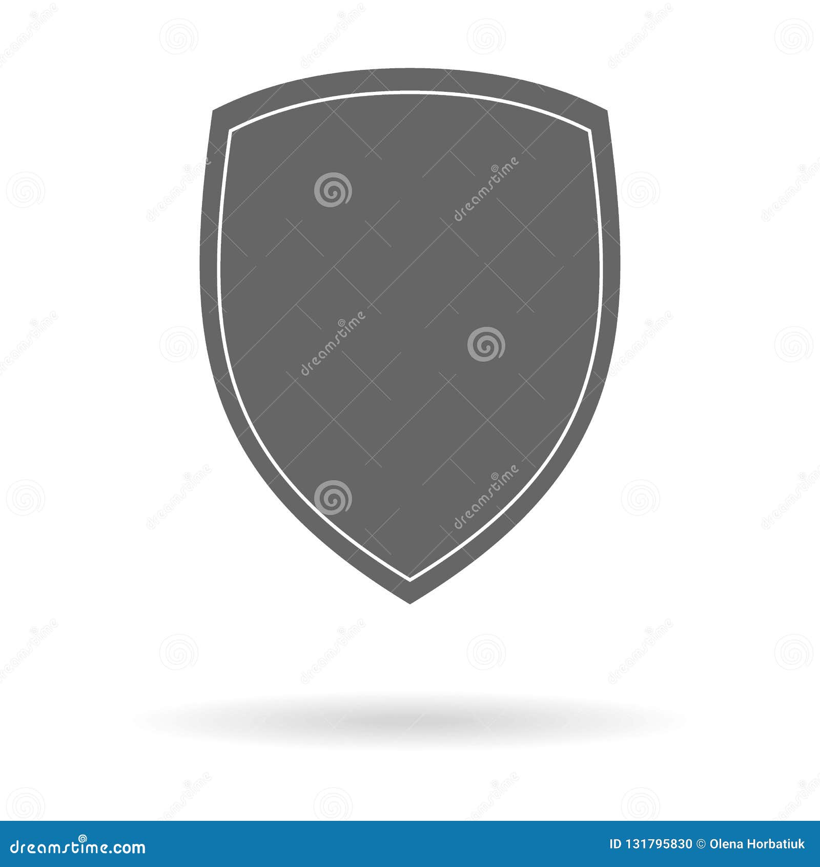 Shield Icon in Trendy Flat Style Isolated on Grey Background. Shield ...