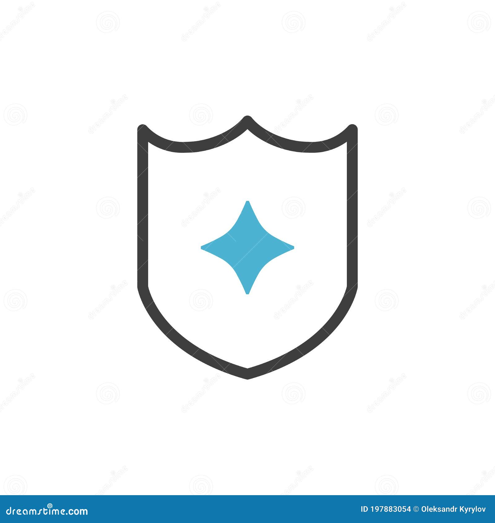 Shield Icon in Trendy Flat Style Isolated on White Background. Shield ...