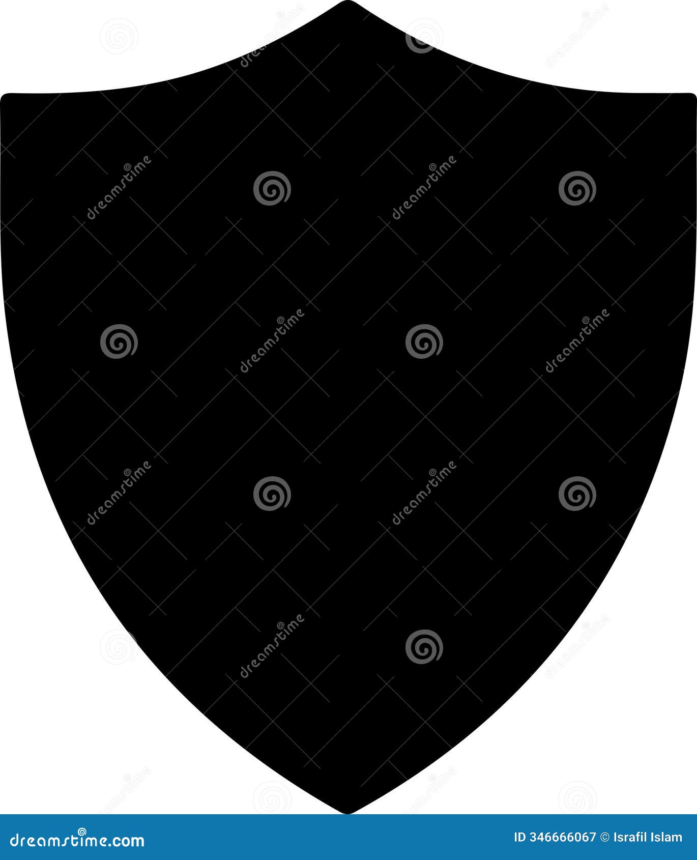 Shield Icon Vector Illustration. Shield Silhouette Stock Illustration ...