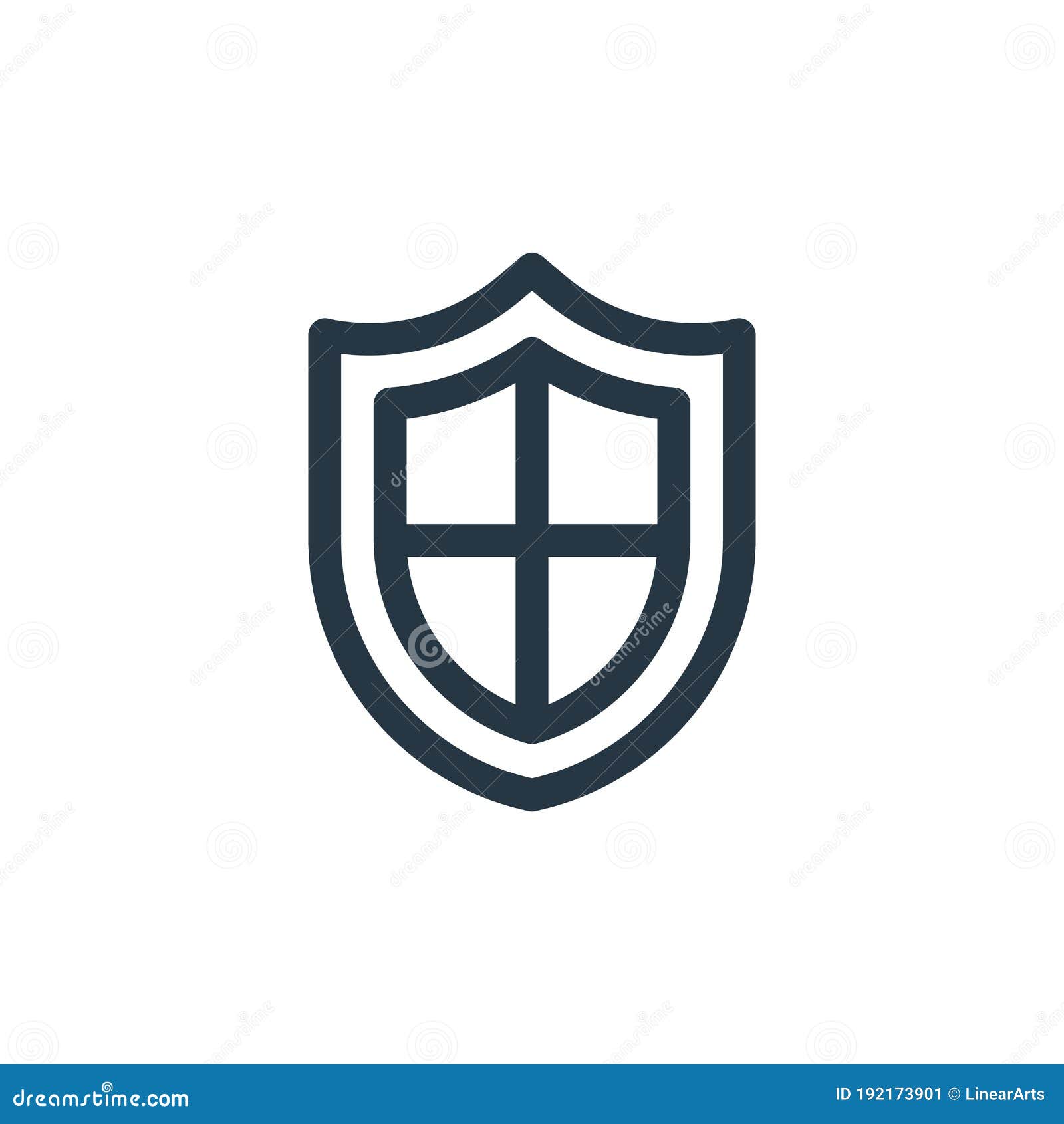 Shield Icon Vector from Customer Service Concept. Thin Line ...