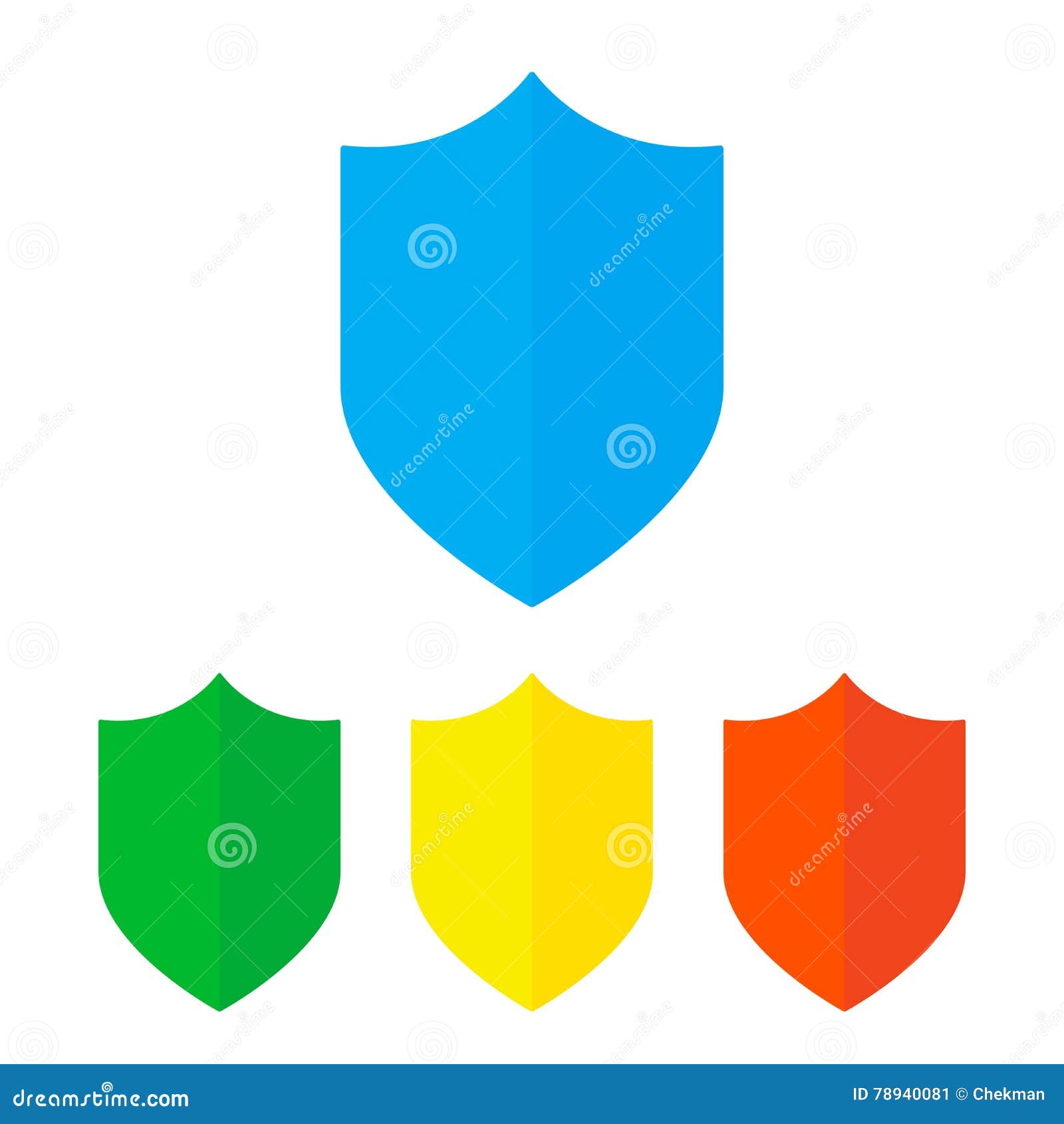 Shield Icon. Vector Illustration. Stock Illustration - Illustration of ...