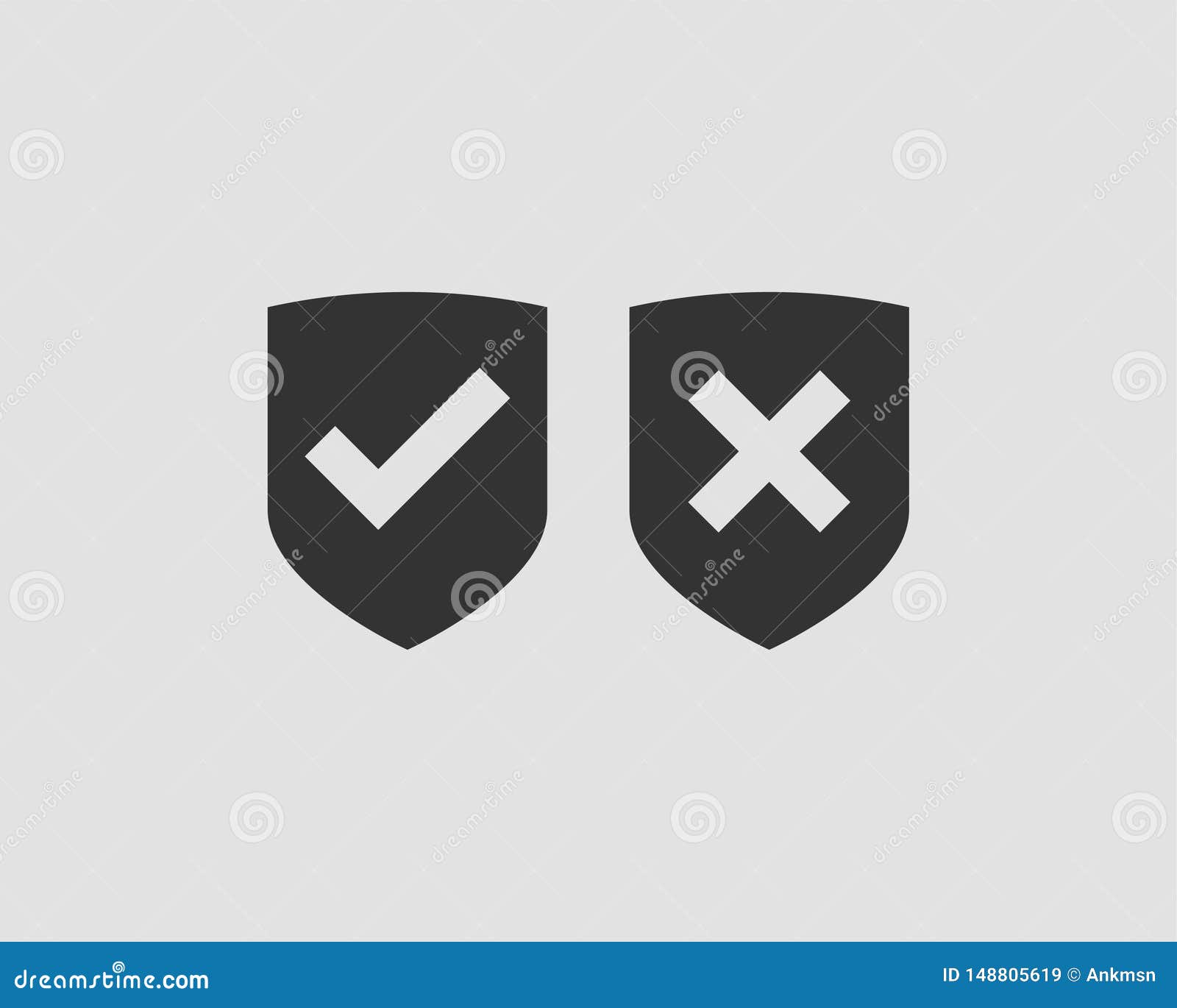 Shield Icon Vector with Mark Symbol. Design Element Stock Vector ...