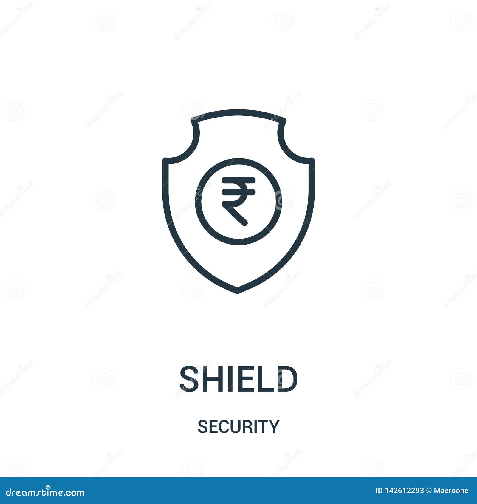 Shield Icon Vector from Security Collection. Thin Line Shield Outline ...