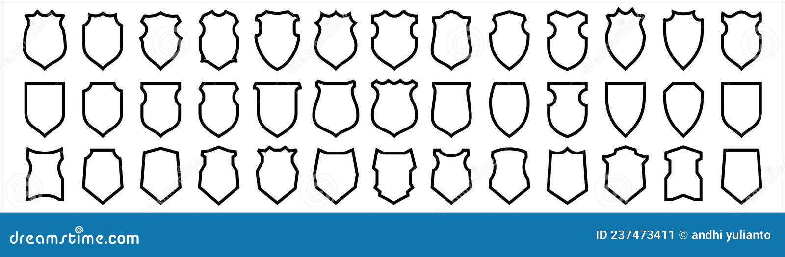 Shield Icon Vector Set. Protect and Security Symbol Illustration Stock ...