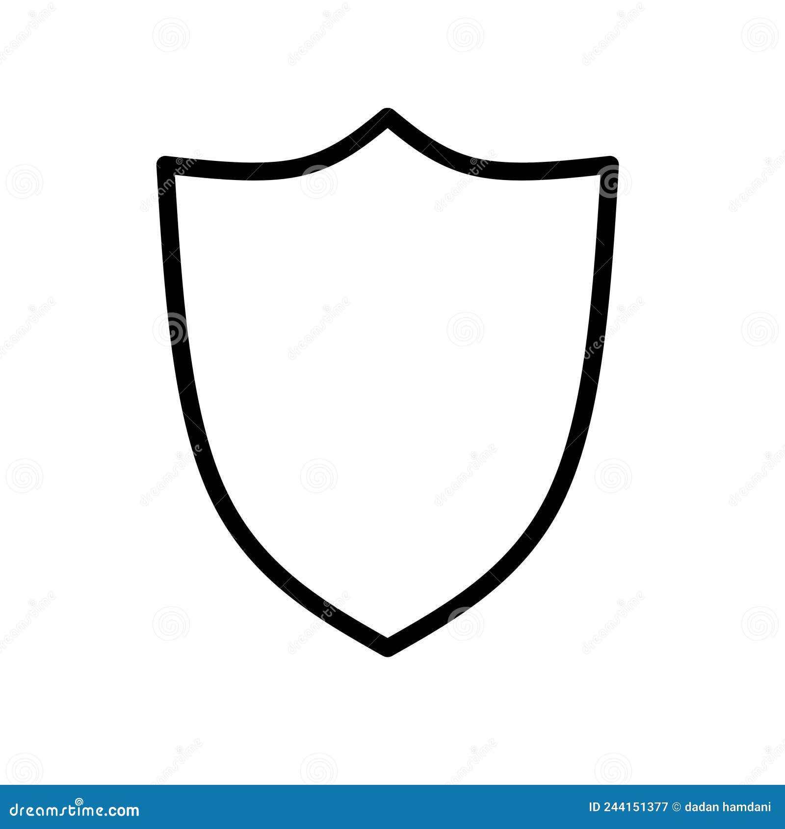 Shield Icon Vector with Simple Design Stock Vector - Illustration of ...