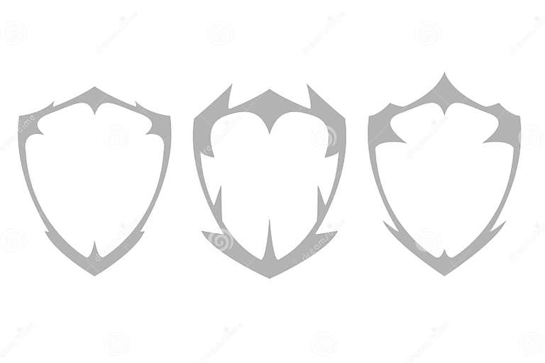 Shield Icon on White Background, Vector Illustration Stock Vector ...