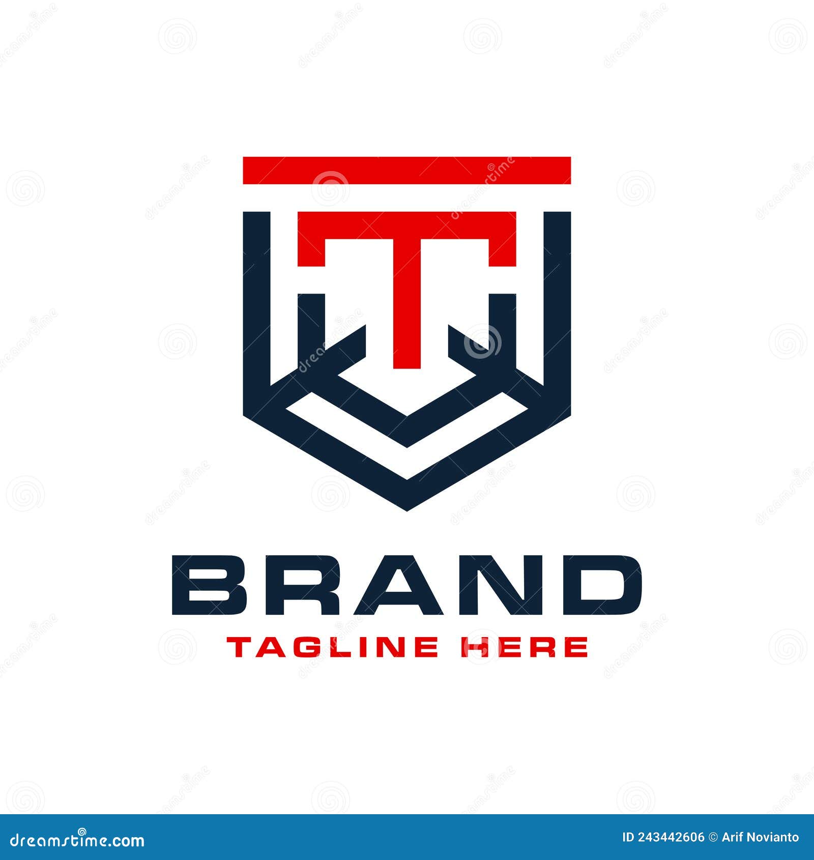 Shield Illustration Logo with Letter T Stock Vector - Illustration of ...