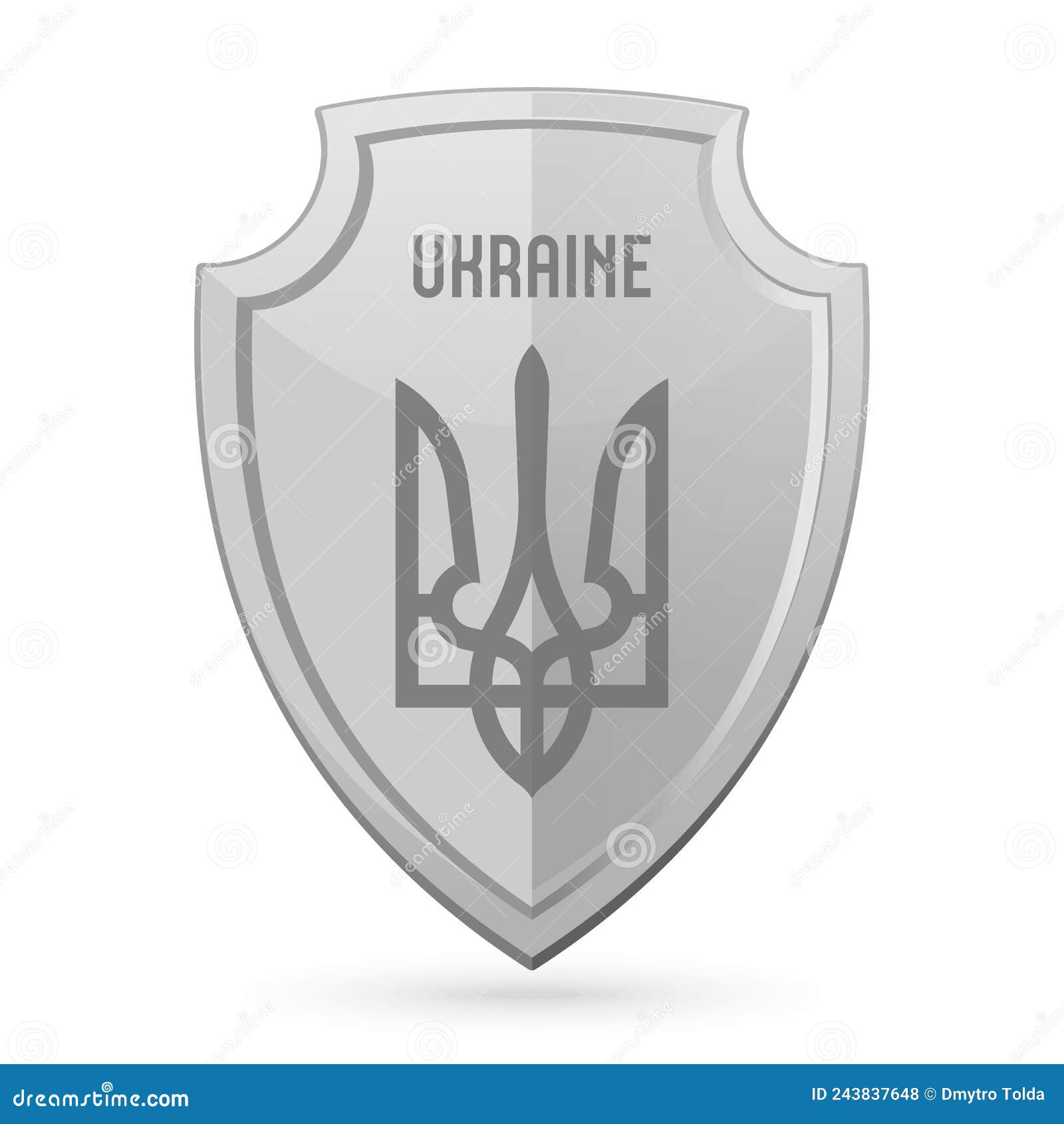 Shield with the Coat of Arms of Ukraine Stock Vector - Illustration of ...