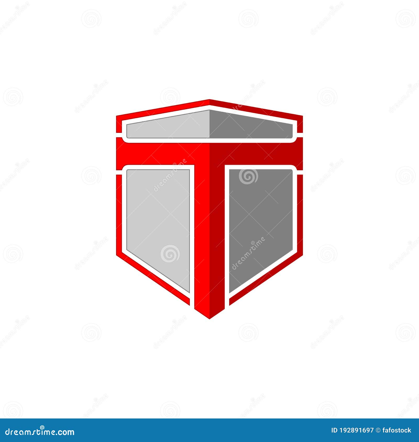 Shield with Initial Letter T Logo Vector Design Template. Stock Vector ...