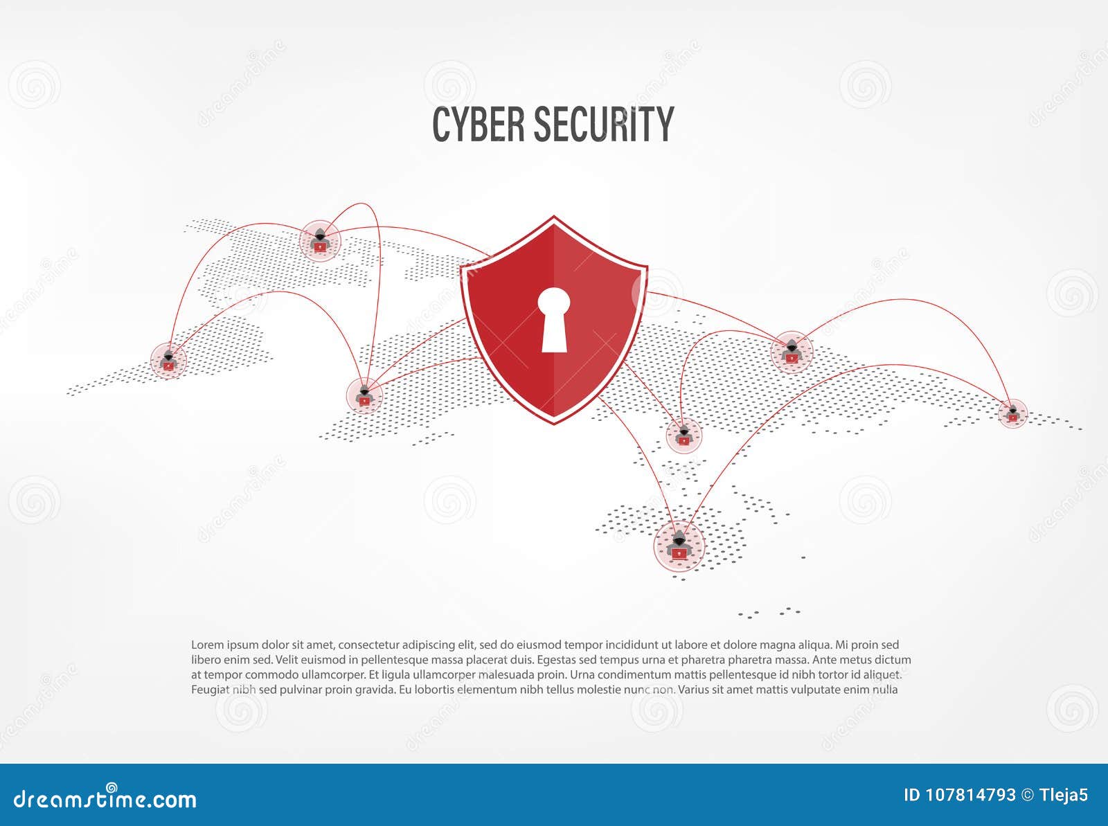 Shield on Internet Hacker Background Stock Vector - Illustration of ...
