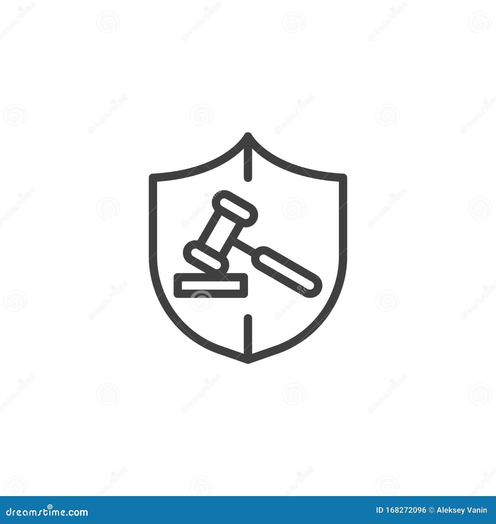 Shield with Judge Gavel Line Icon Stock Vector - Illustration of ... Shield with Judge Gavel Line Icon Stock Vector - Illustration of ...