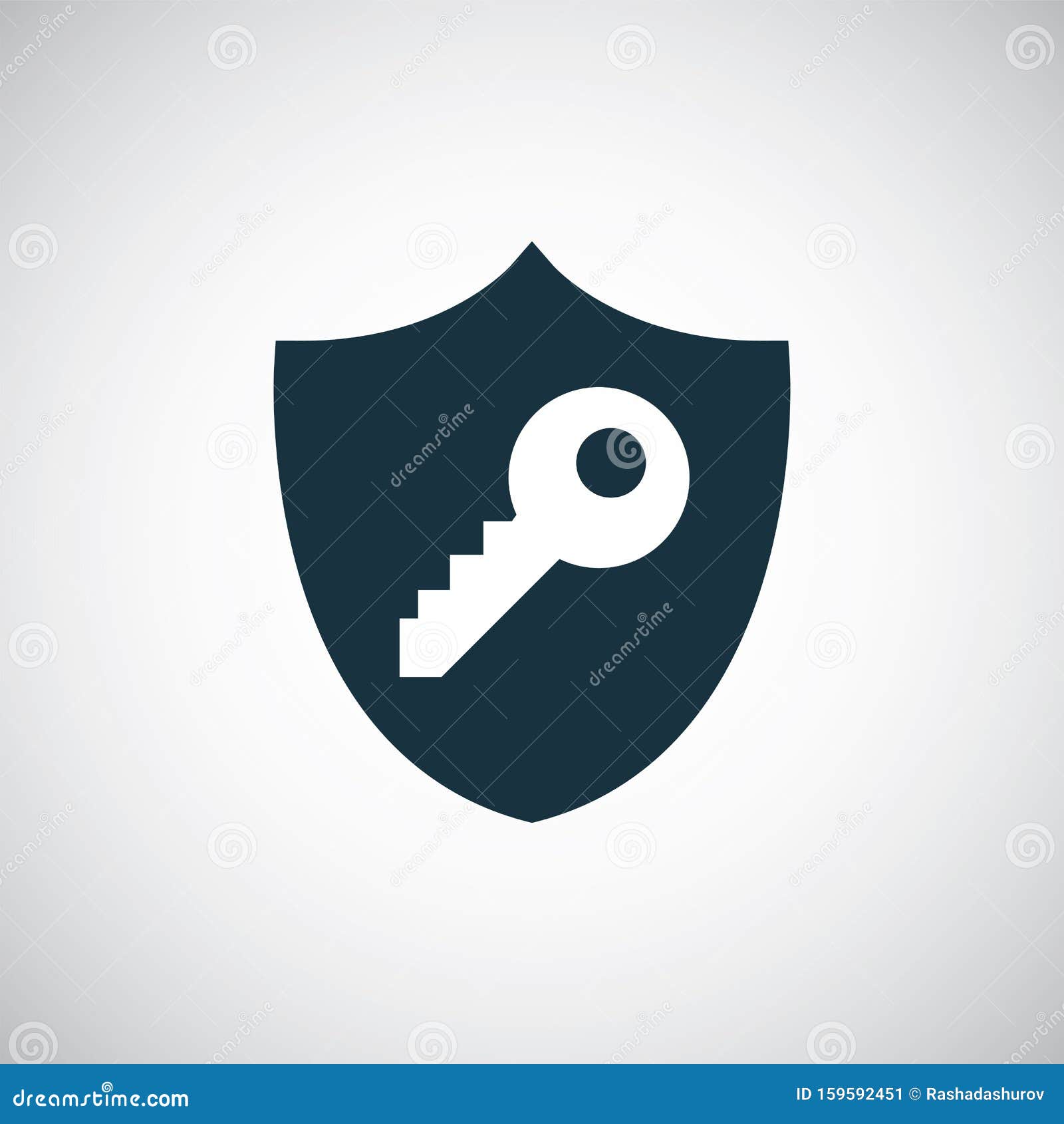 Shield Key Icon for Web and Stock Vector - Illustration of shape, sign ...