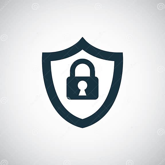 Shield Key Icon for Web and Stock Vector - Illustration of security ...