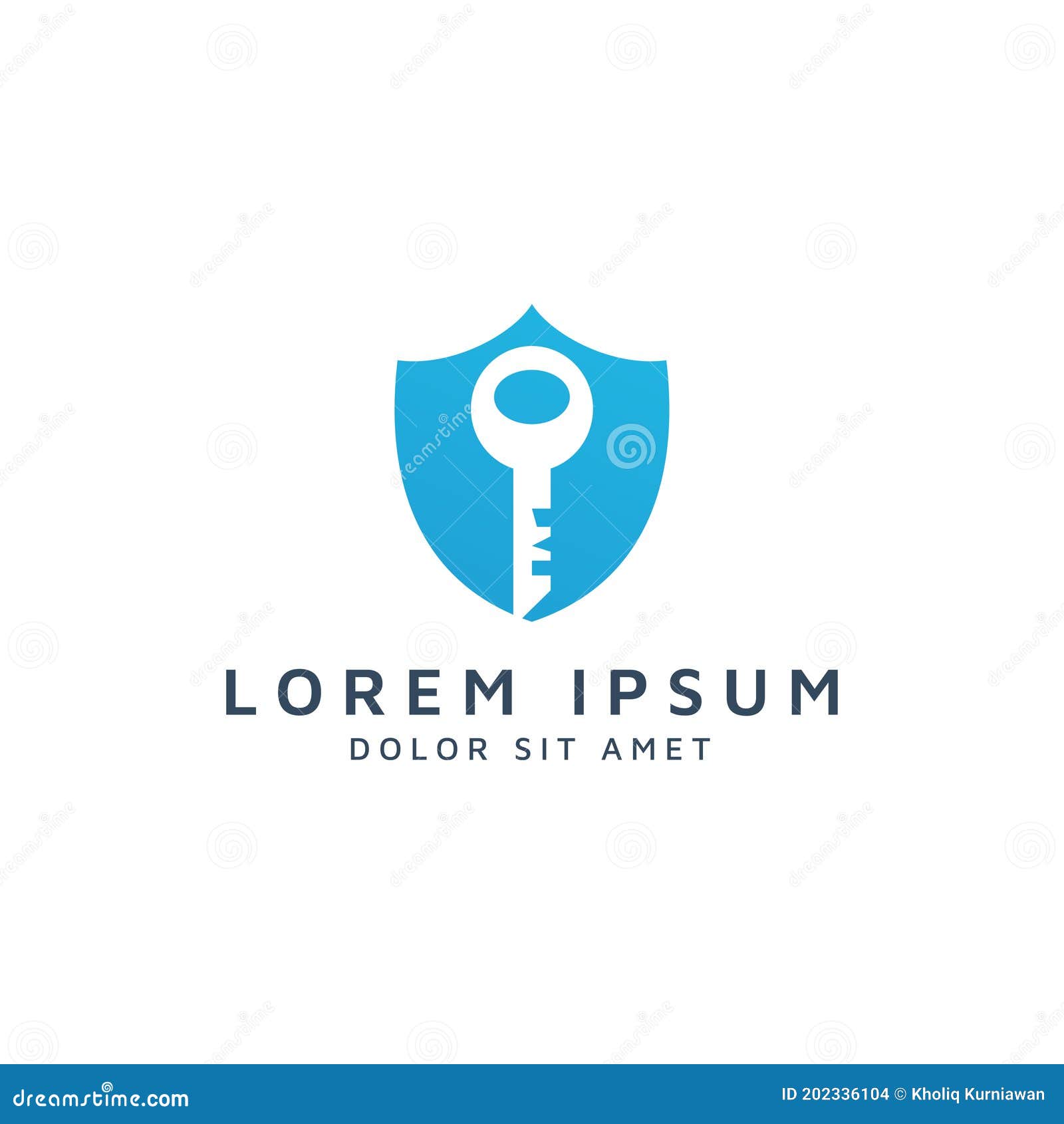 Shield and Key Negative Space Logo Design Stock Vector - Illustration ...