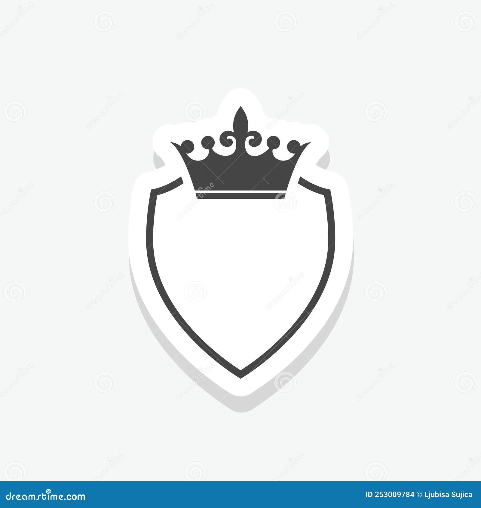 Shield King Logo Designs Concept Sticker Stock Vector - Illustration of ...
