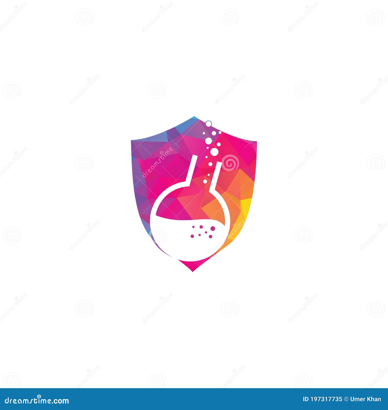 Shield Lab Icon Logo Design Vector Template Stock Vector - Illustration ...