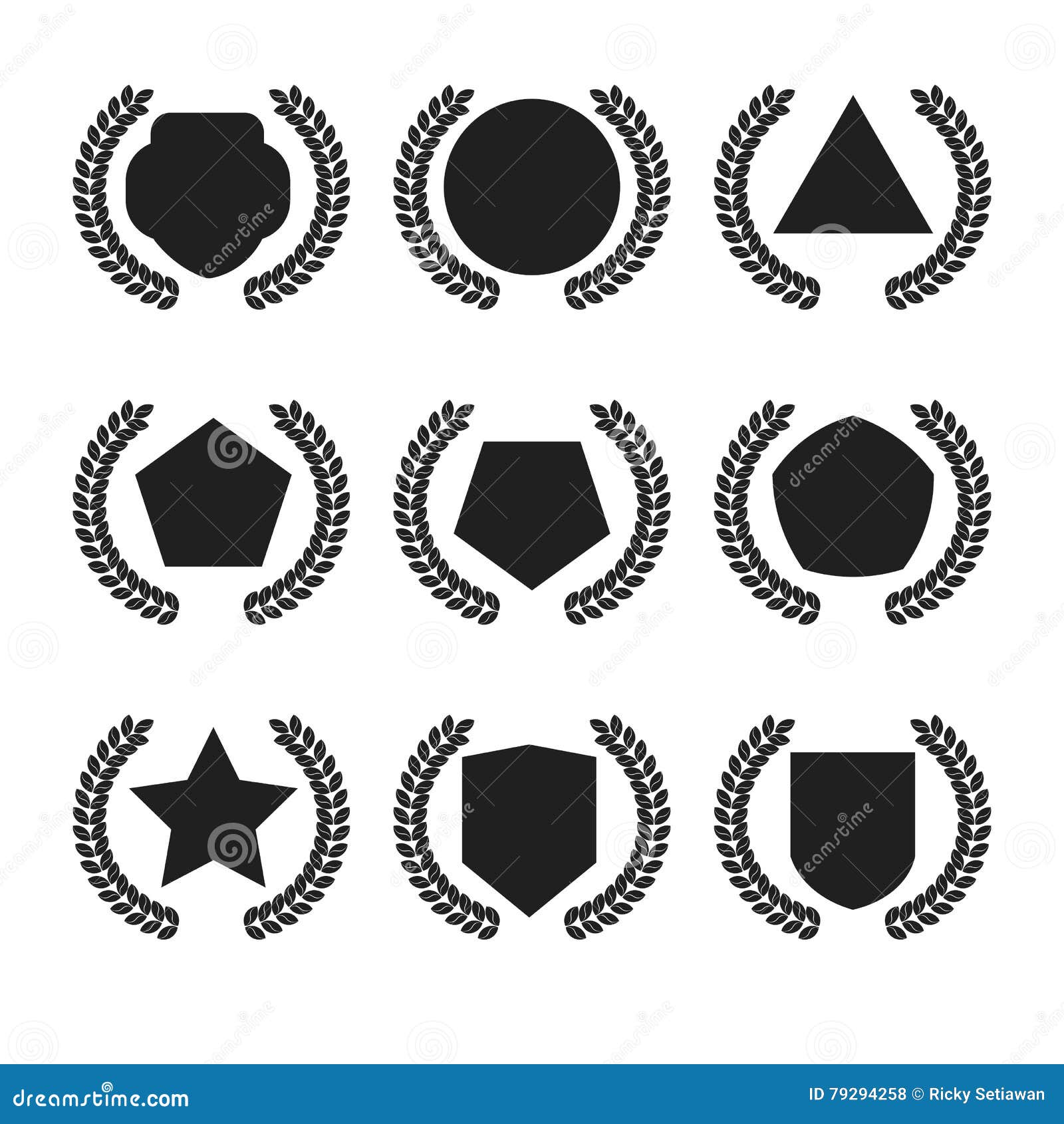 Shield and Leaves Logo stock illustration. Illustration of collection ...