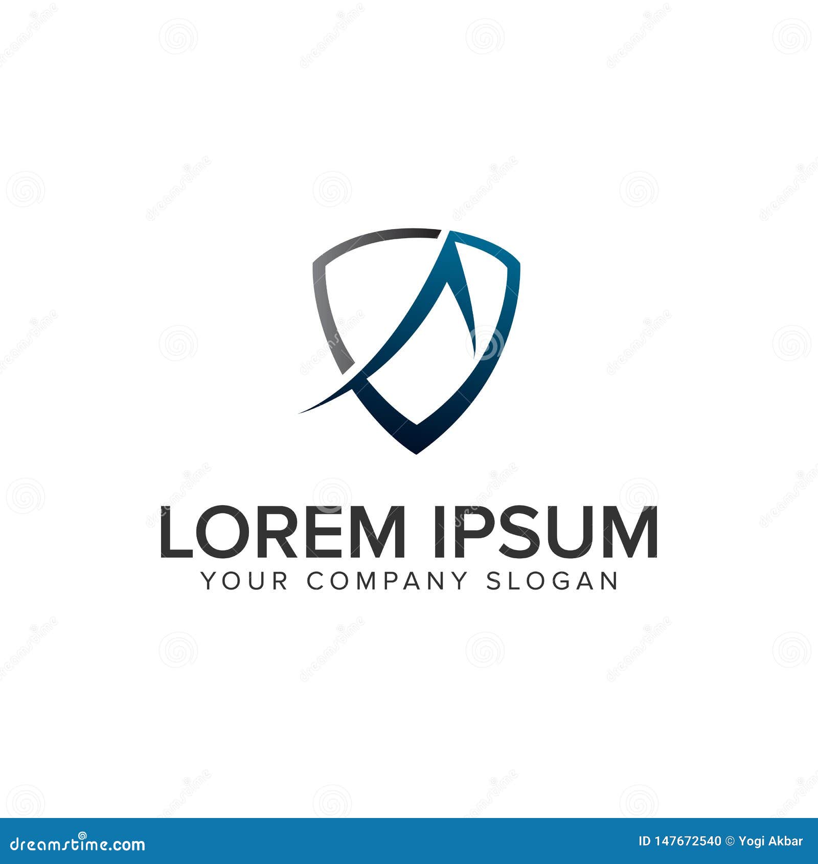 Shield with Letter a Logo Design Concept Template. Fully Editable Stock ...