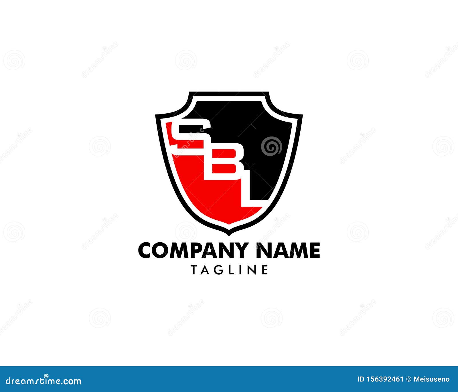 Shield Letter SBL Logo Template Stock Vector - Illustration of font ...