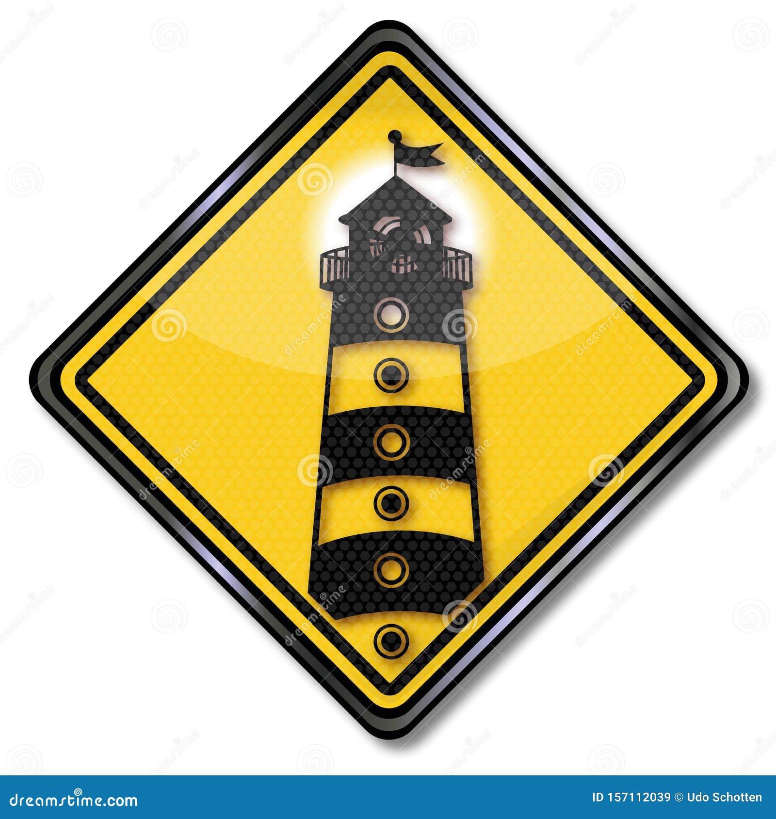 Shield with a lighthouse stock vector. Illustration of lighthouses ...