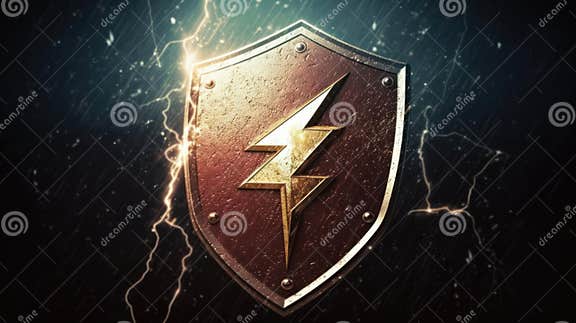 A Shield with a Lightning Bolt Symbolizing the Swift Response in ...