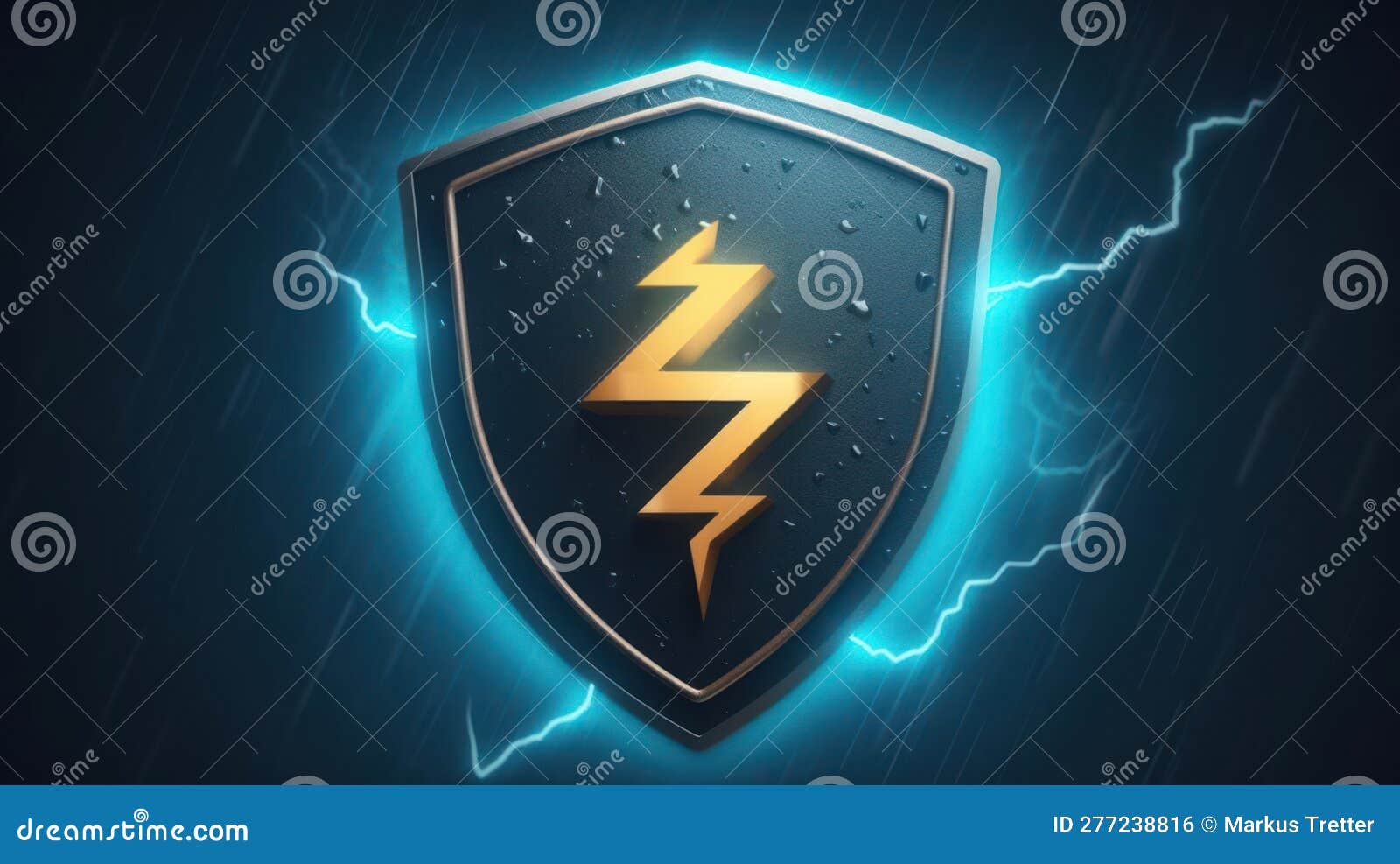 A Shield with a Lightning Bolt Symbolizing the Swift Response in ...