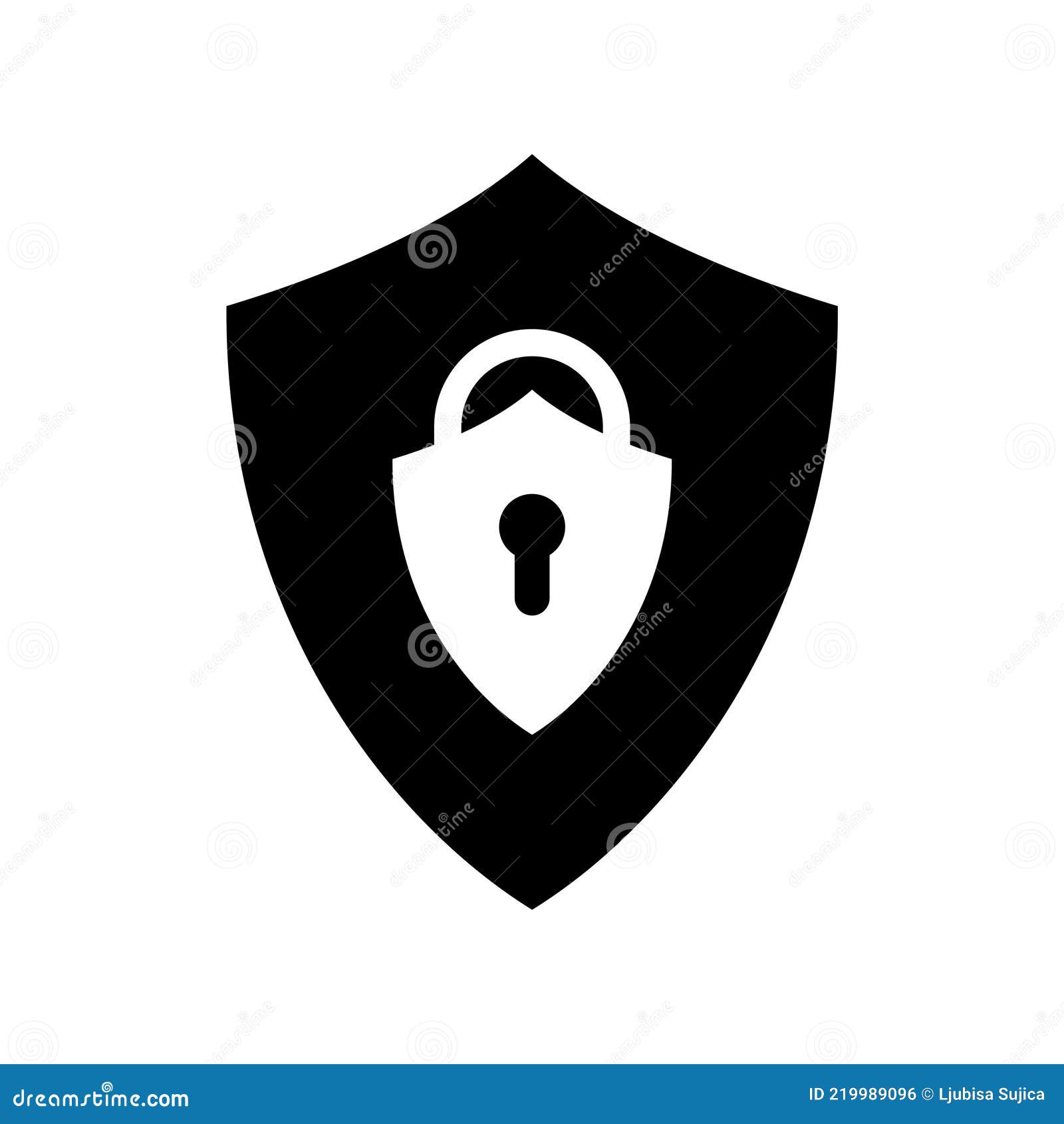 Shield with Lock Icon. Cyber Security Logo Isolated on White Background ...