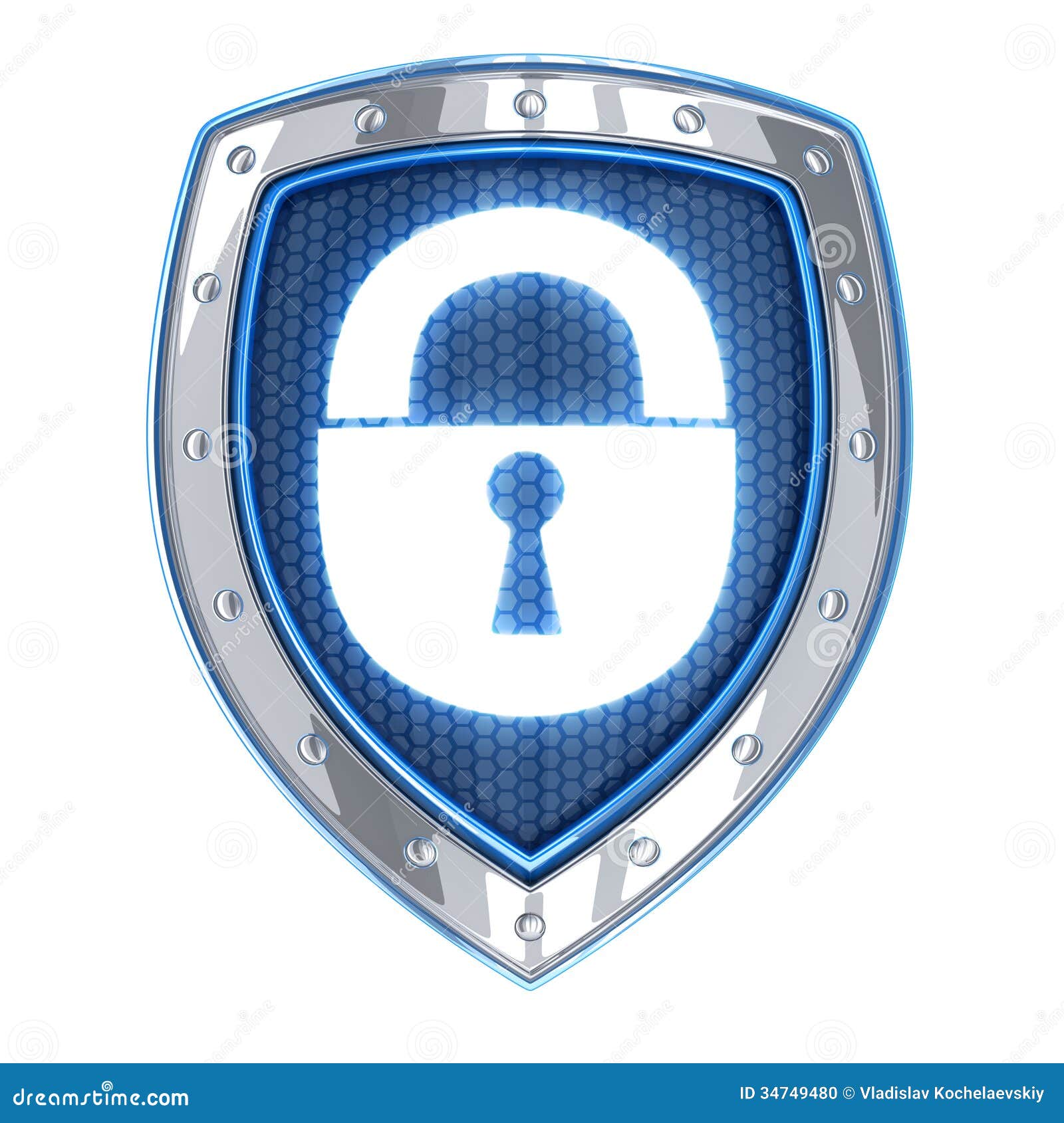 Shield and lock stock illustration. Illustration of firewall - 34749480