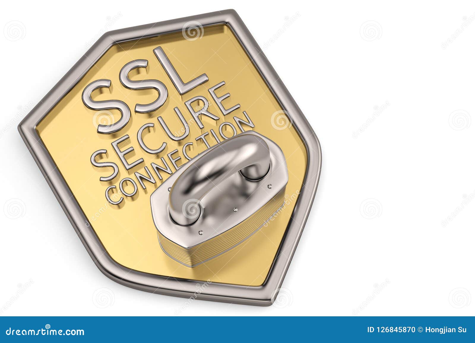 Shield and Lock Ssl Secure Design Isolated on White Background. Stock ...