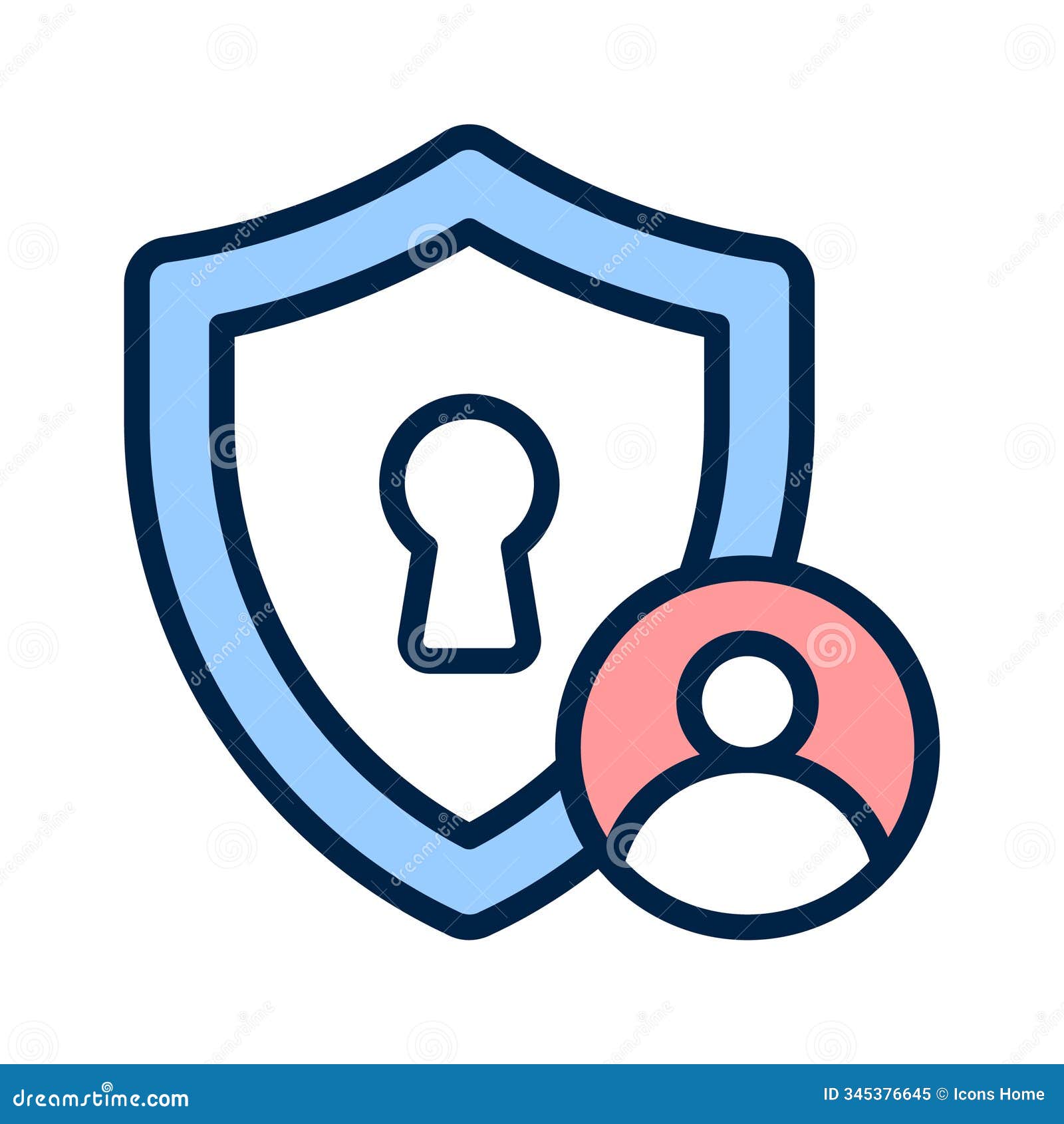 Shield with Lock Symbol To Represent Security or Privacy Stock ...
