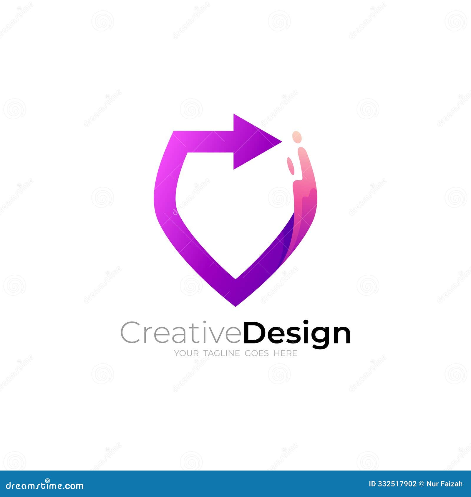 Shield Logo And Arrow Design Simple, Security Logos Vector Illustration ...