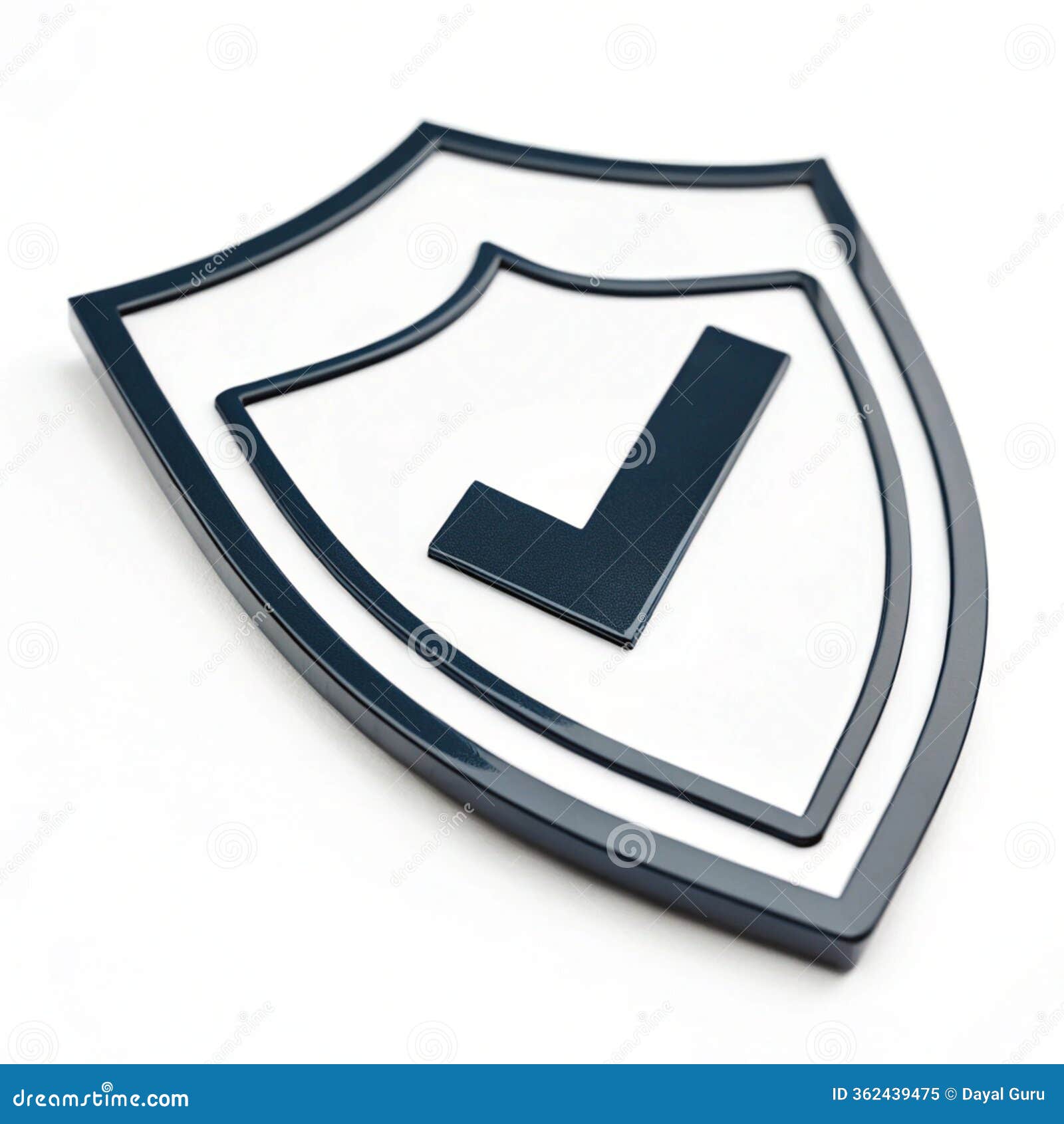 Shield Logo with Check Mark for Digital Privacy Isolated on White ...