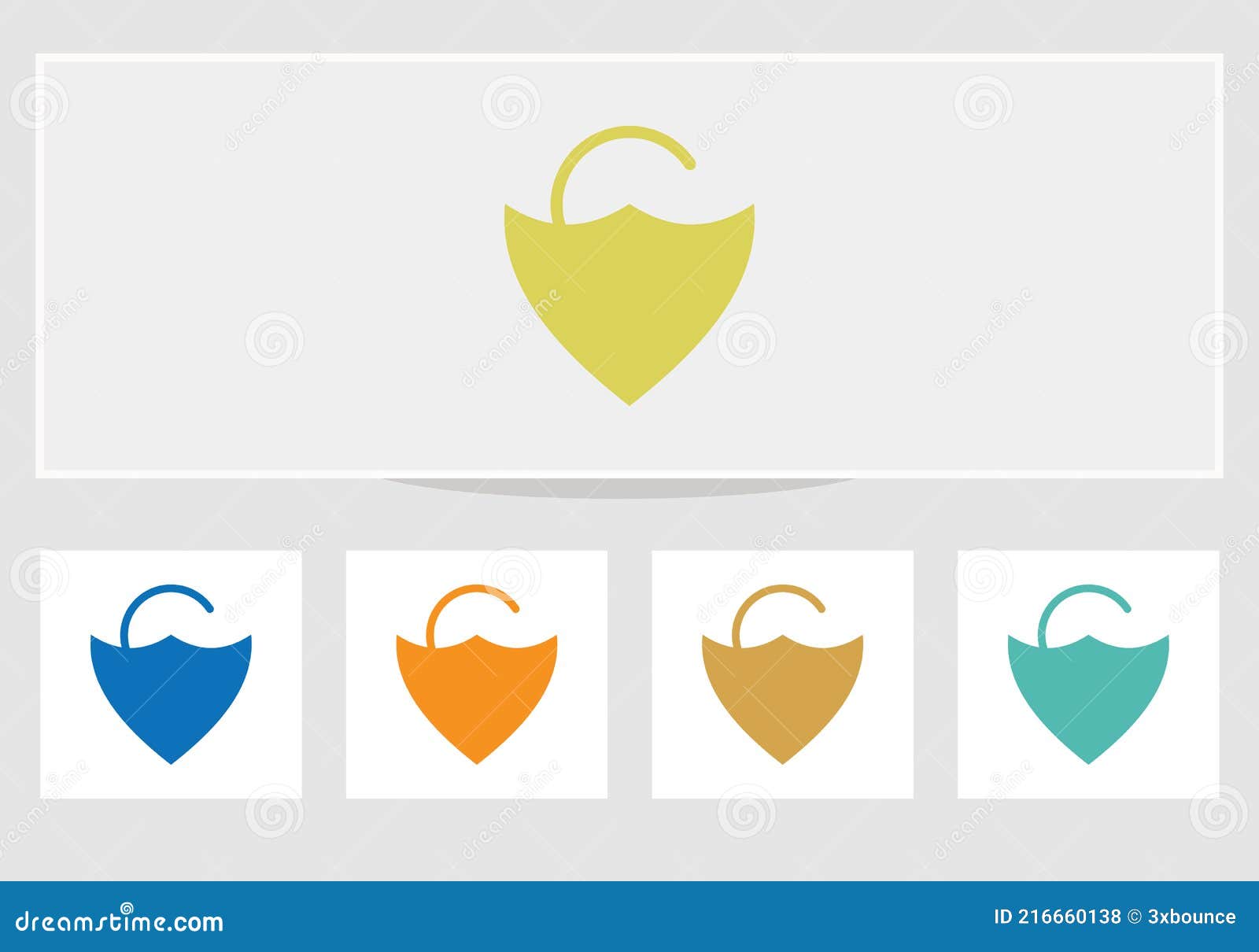 Shield Logo Design. Modern Shield Vector Stock Vector - Illustration of ...