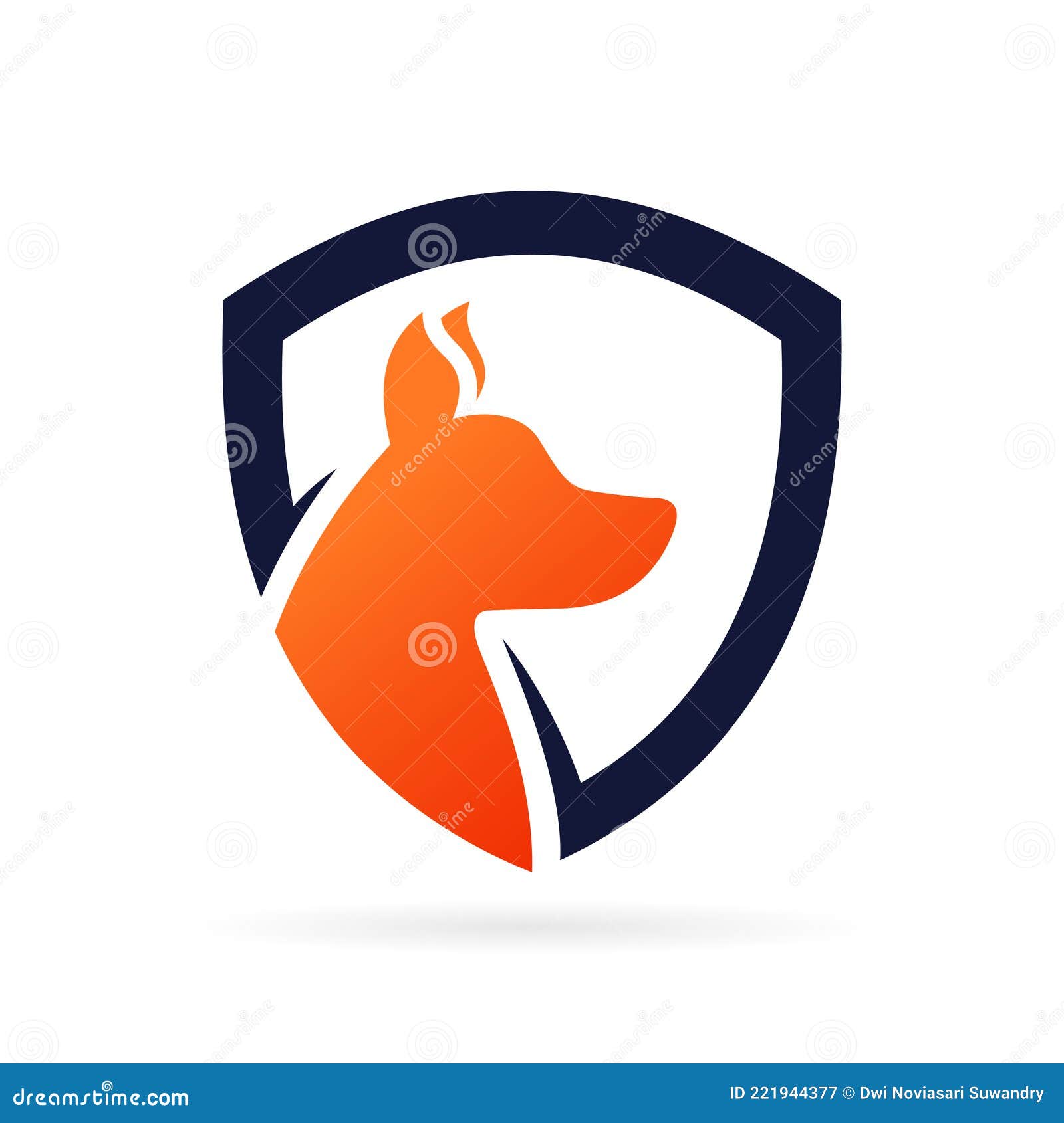 Dog Vector Logo in Shield Symbol Stock Vector - Illustration of ...