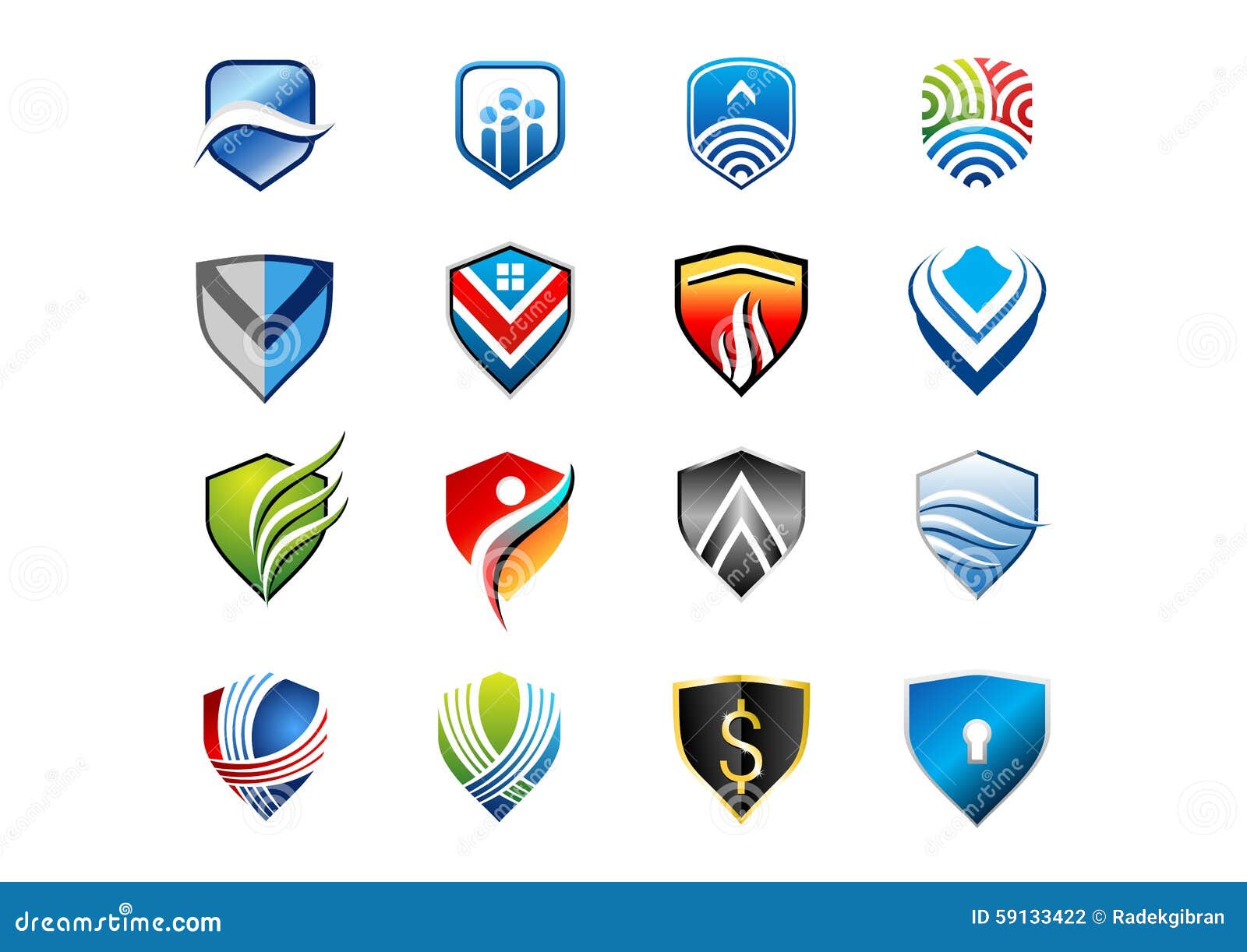 Shield, Logo, Emblem, Protection, Safety, Security, Collection Set of ... Shield, Logo, Emblem, Protection, Safety, Security, Collection Set of ...