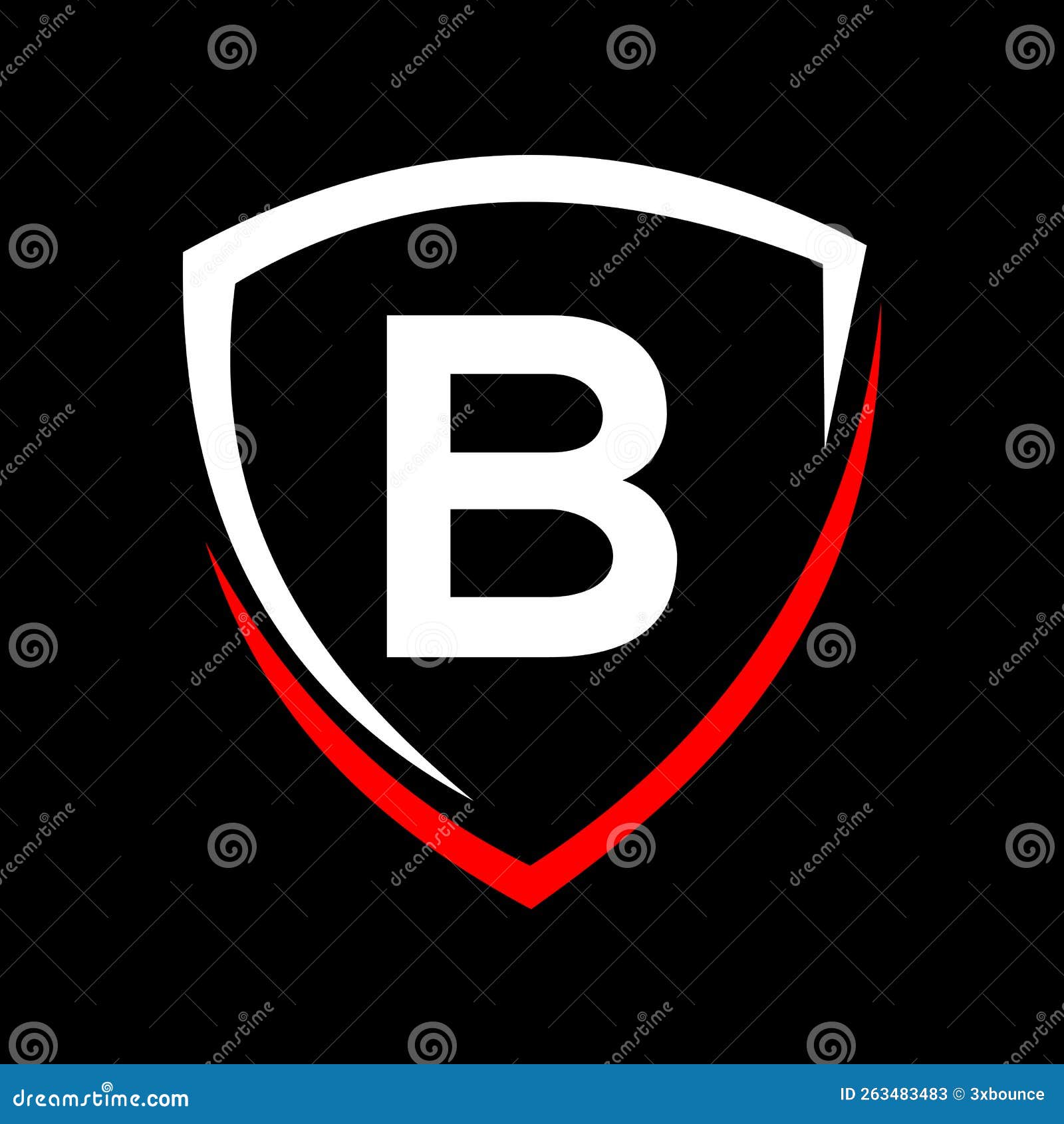 Shield Logo on Letter B Vector, Privacy Icon Safe and Protection ...